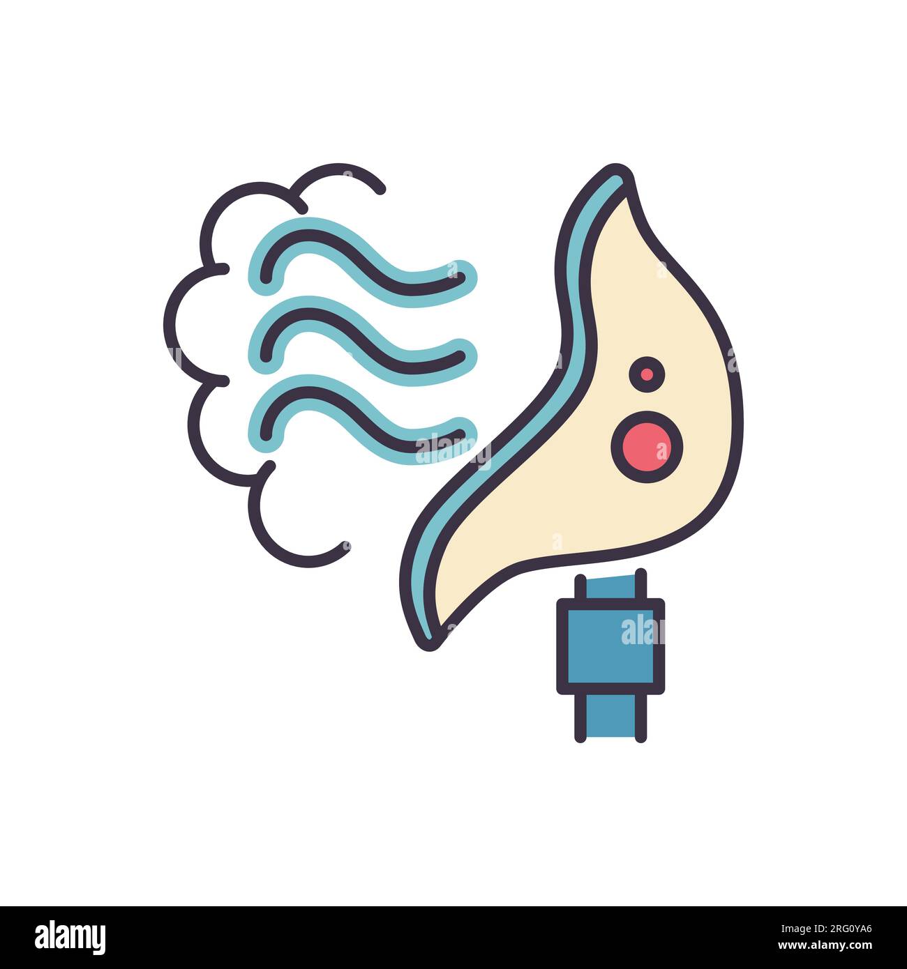 Mechanical ventilation related vector icon. Medical ventilator sign ...