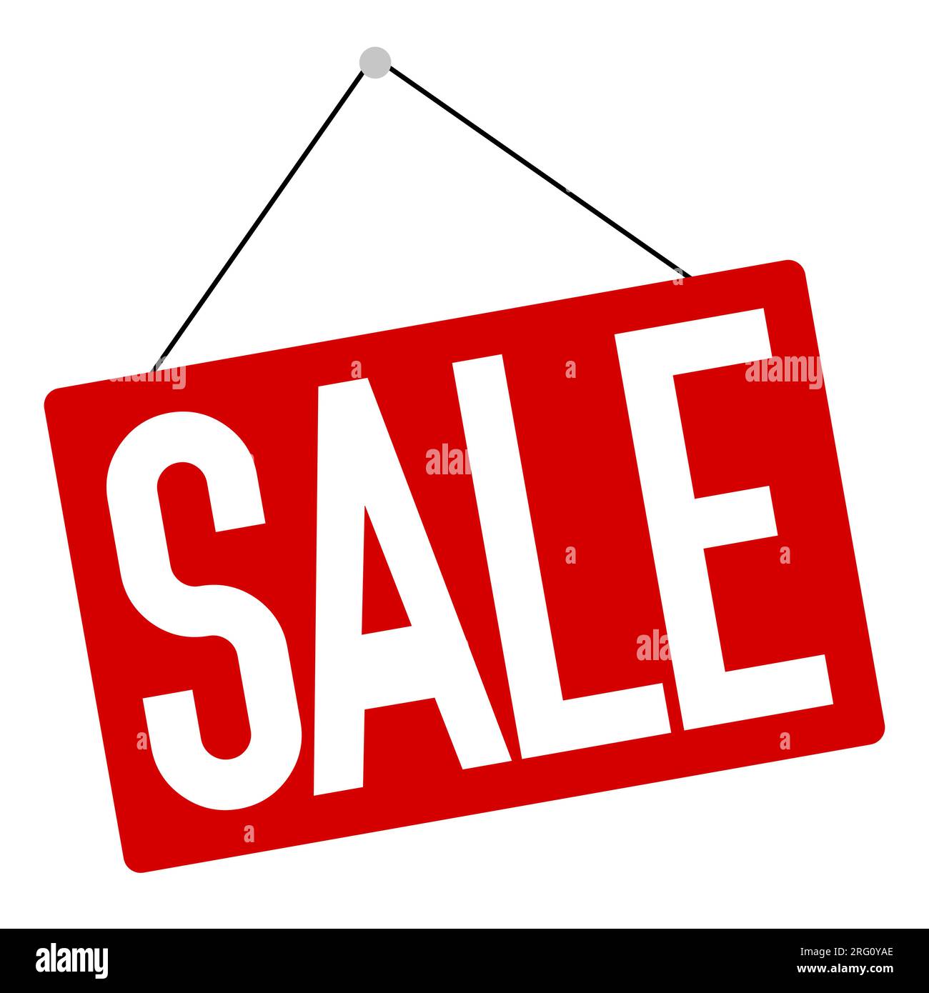 Sale door sign. Discount action template. Flat vector illustration ...