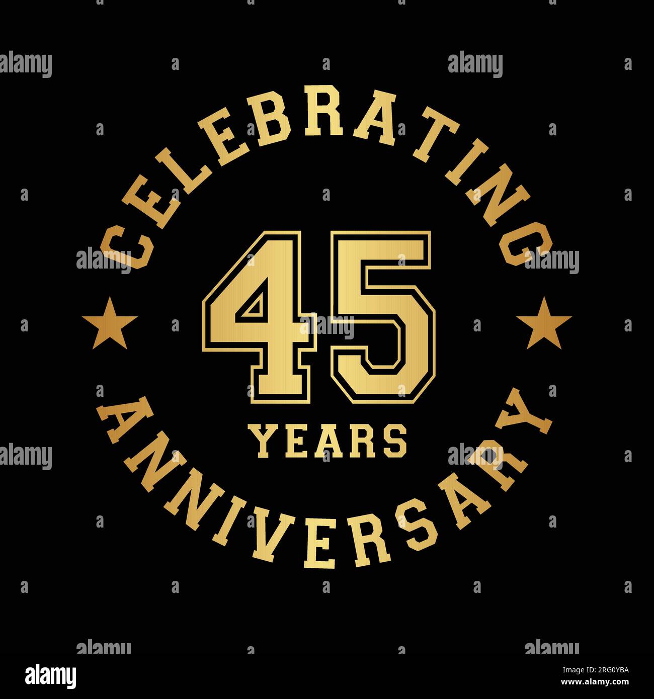 45 years anniversary celebration design template. 45th vector and ...