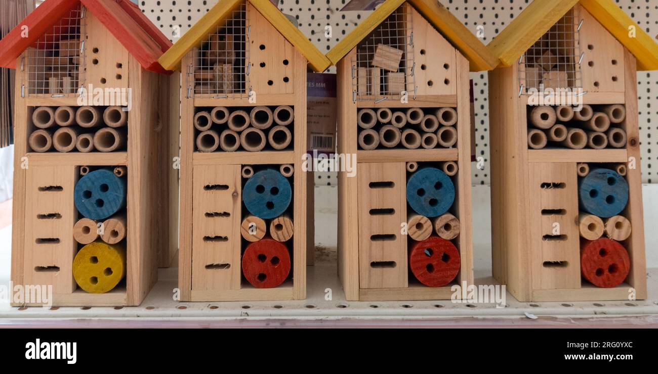 insect wooden house bug wood hotel hut ladybird bee home to butterfly ...