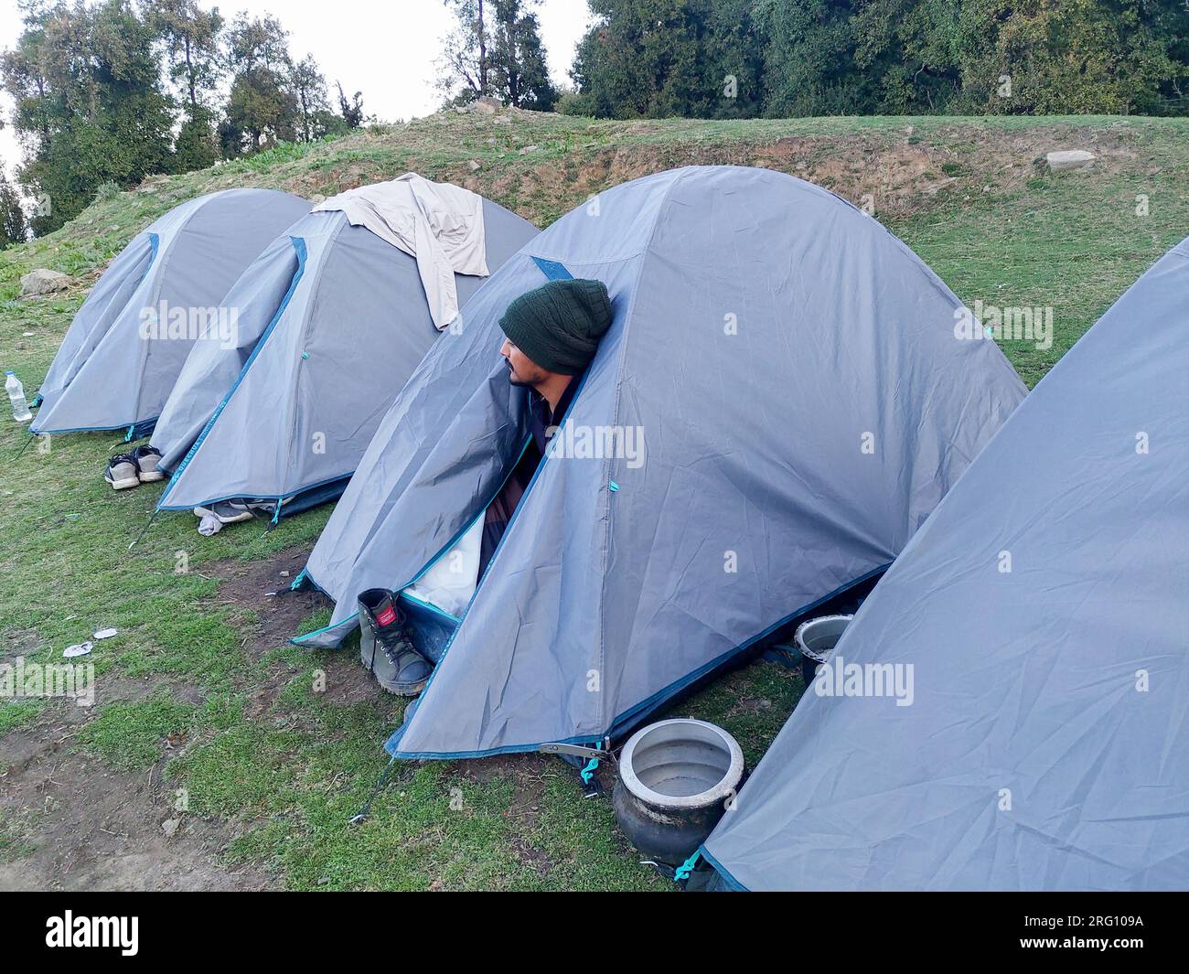 October 14th 2022, Uttarakhand India. Enchanting camping in Nag Tibba ...