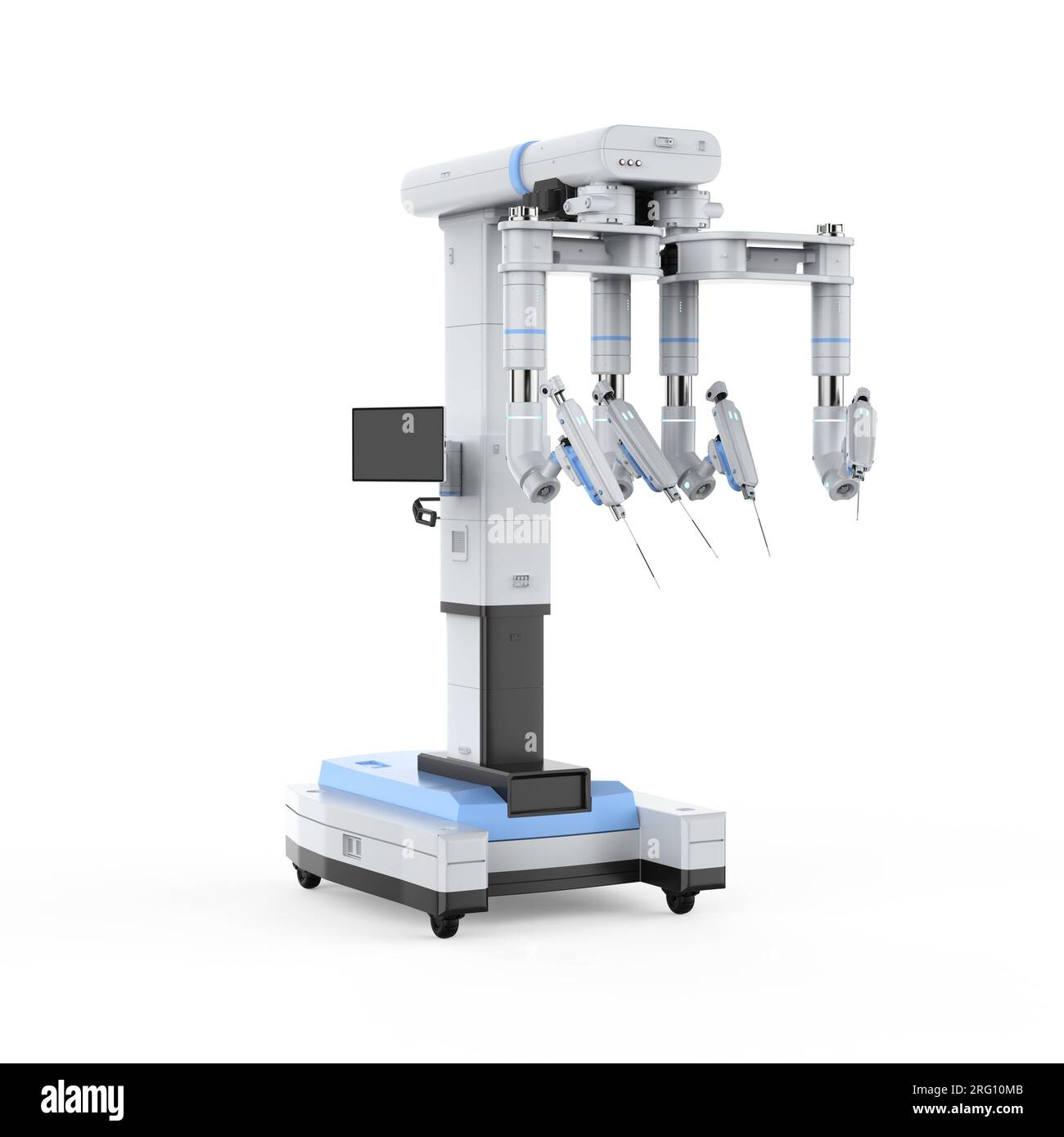 3d rendering robotic assisted surgery machine isolated on white Stock ...