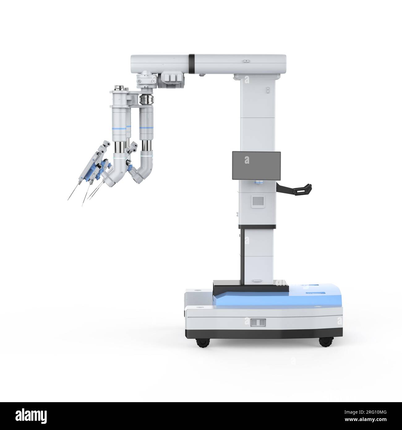 3d rendering robotic assisted surgery machine isolated on white Stock ...