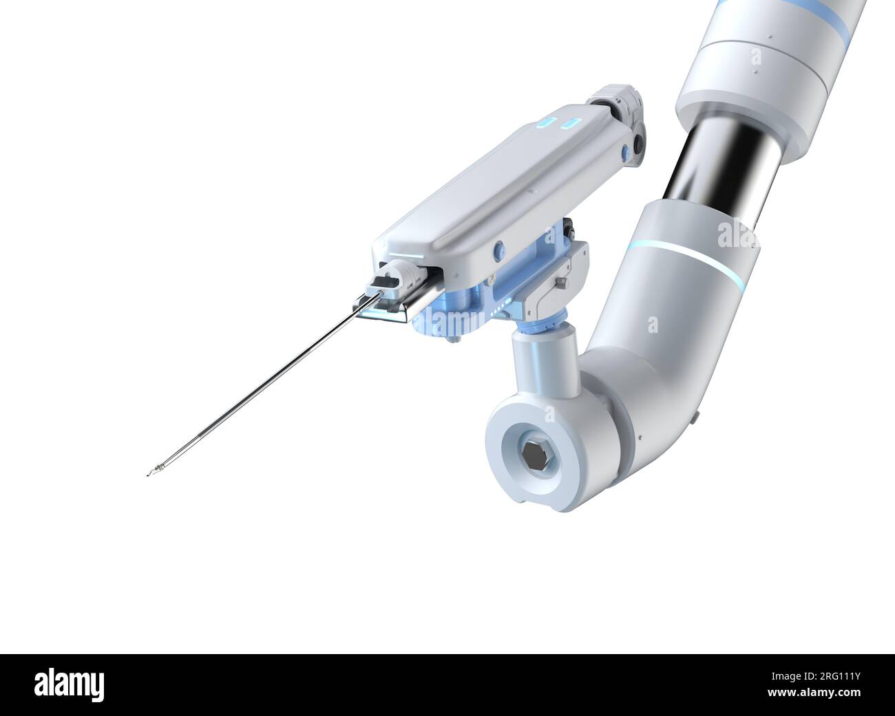 3d rendering robotic assisted surgery machine close up isolated on ...