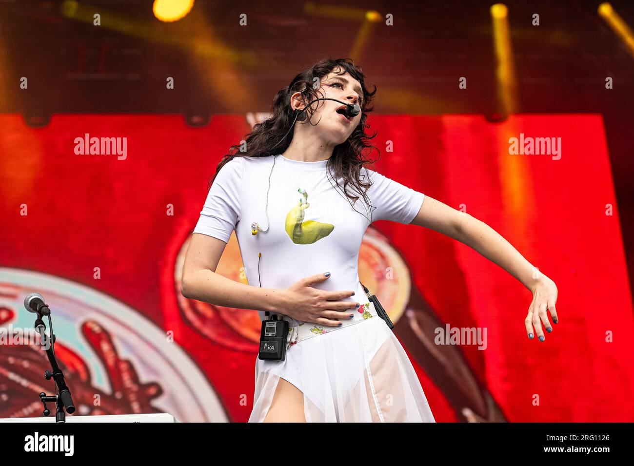 Mica Tenenbaum of Magdalena Bay performs on day four of the ...