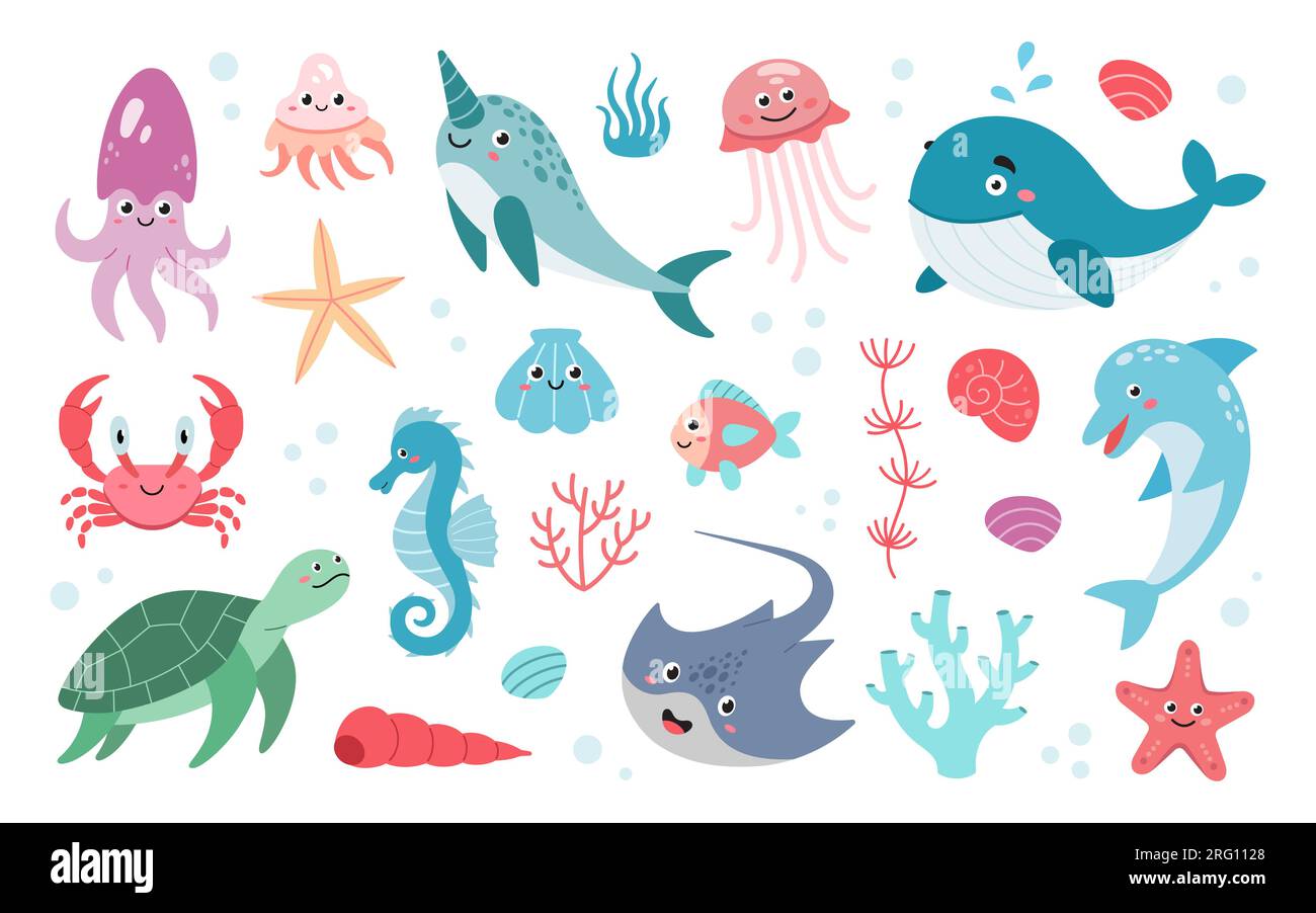 Cartoon Underwater Creatures