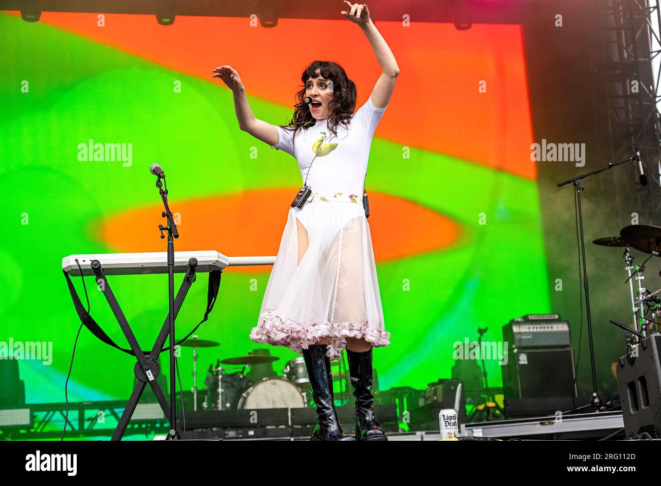 Mica Tenenbaum of Magdalena Bay performs on day four of the ...