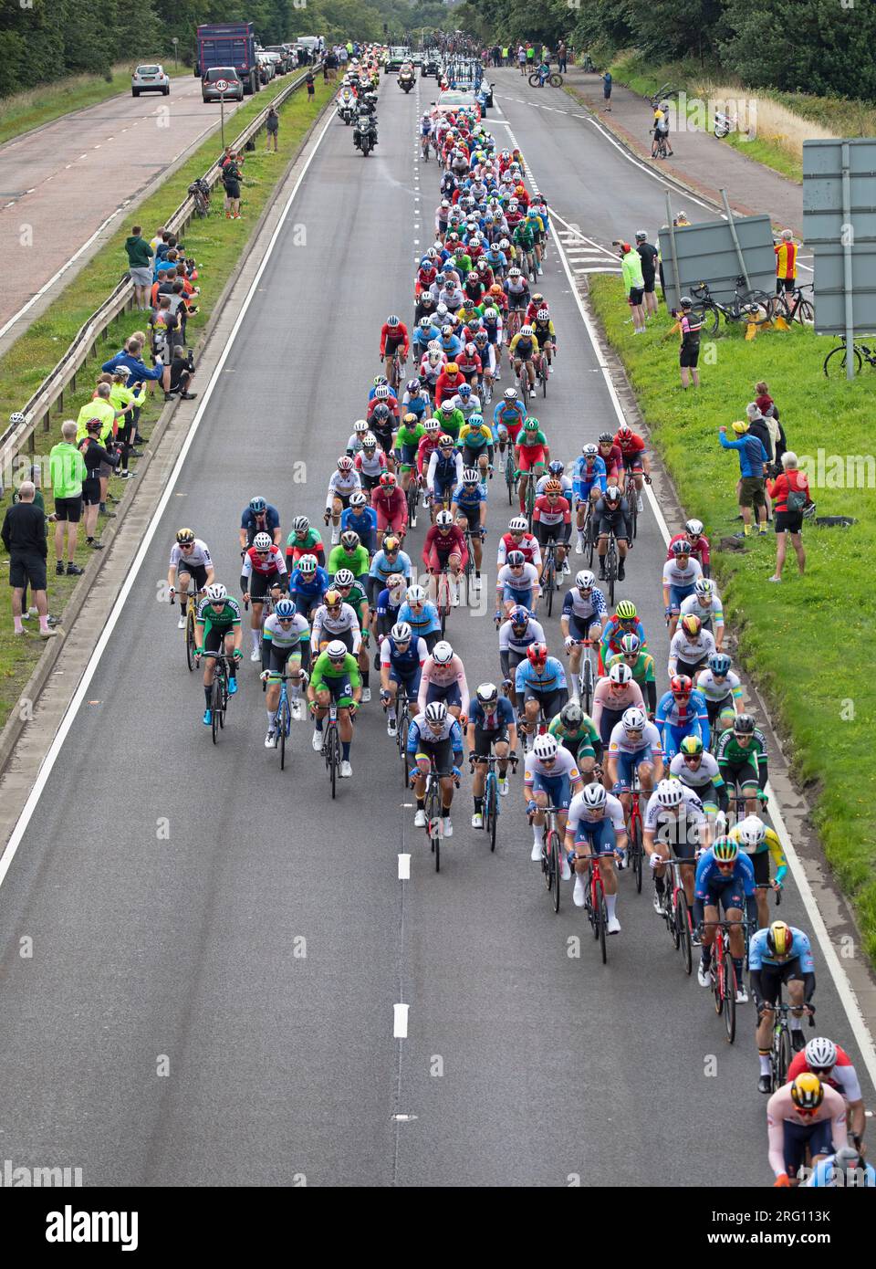 M90 Queensferry Road, Scotland, UK. 6 August 2023. UCI World Cycling ...