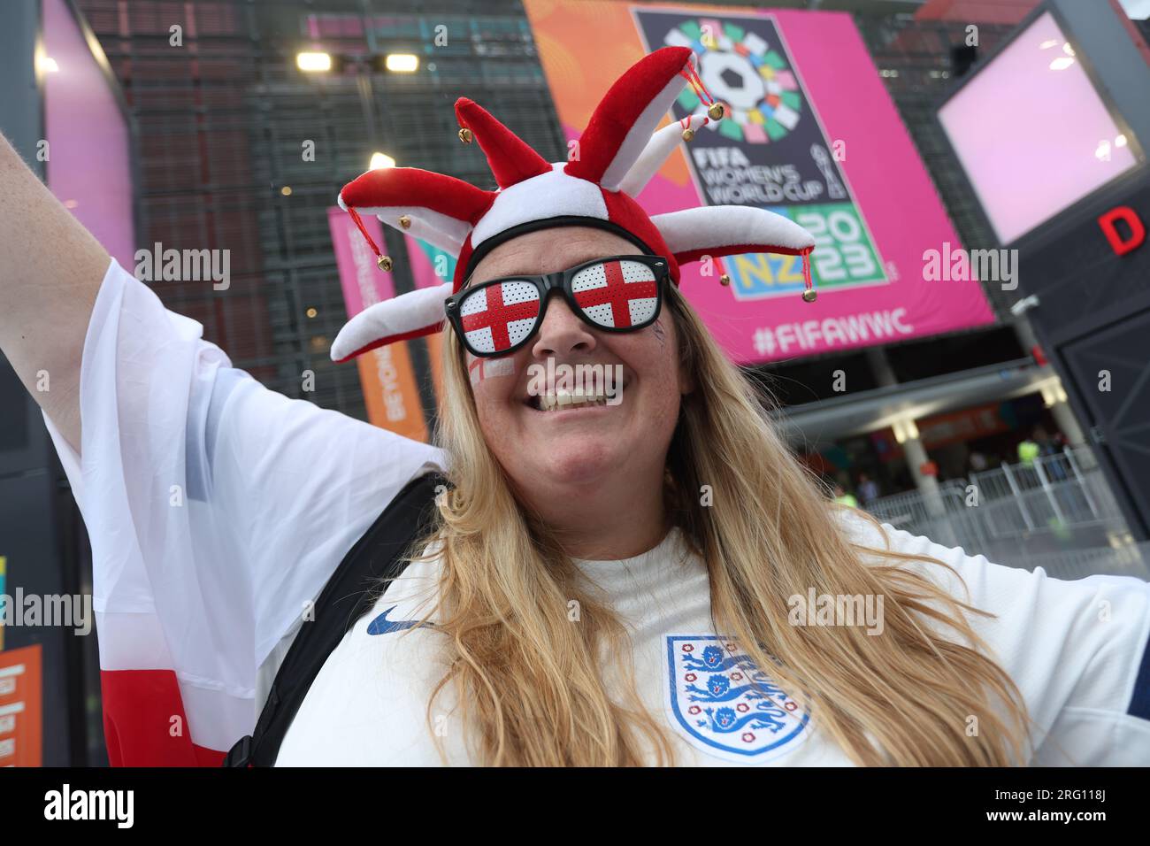 An England fan before the FIFA Women's World Cup, Round of 16 match at ...