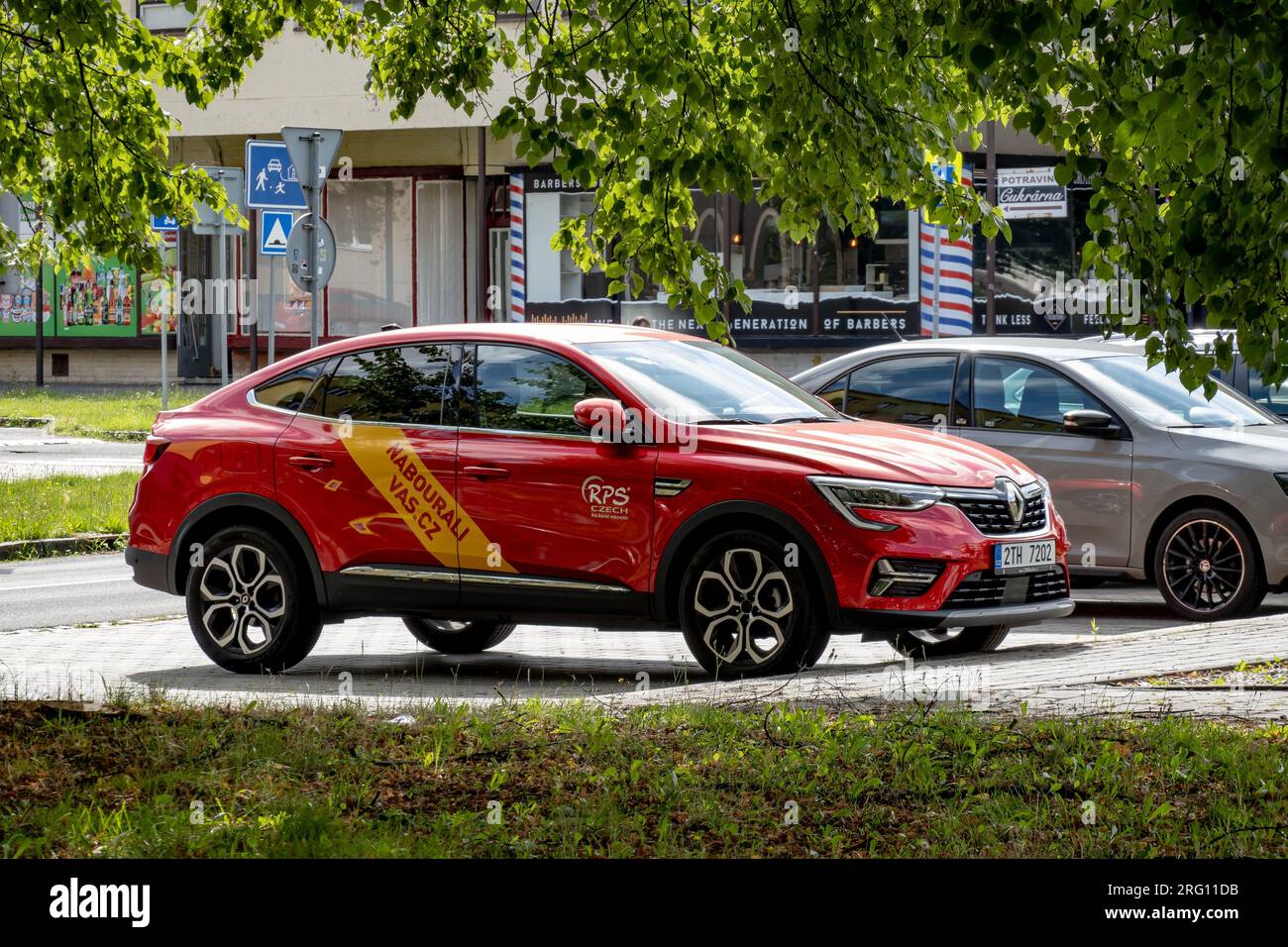 OSTRAVA, CZECH REPUBLIC - AUGUST 2, 2023: Renault Arkana crossover of ...