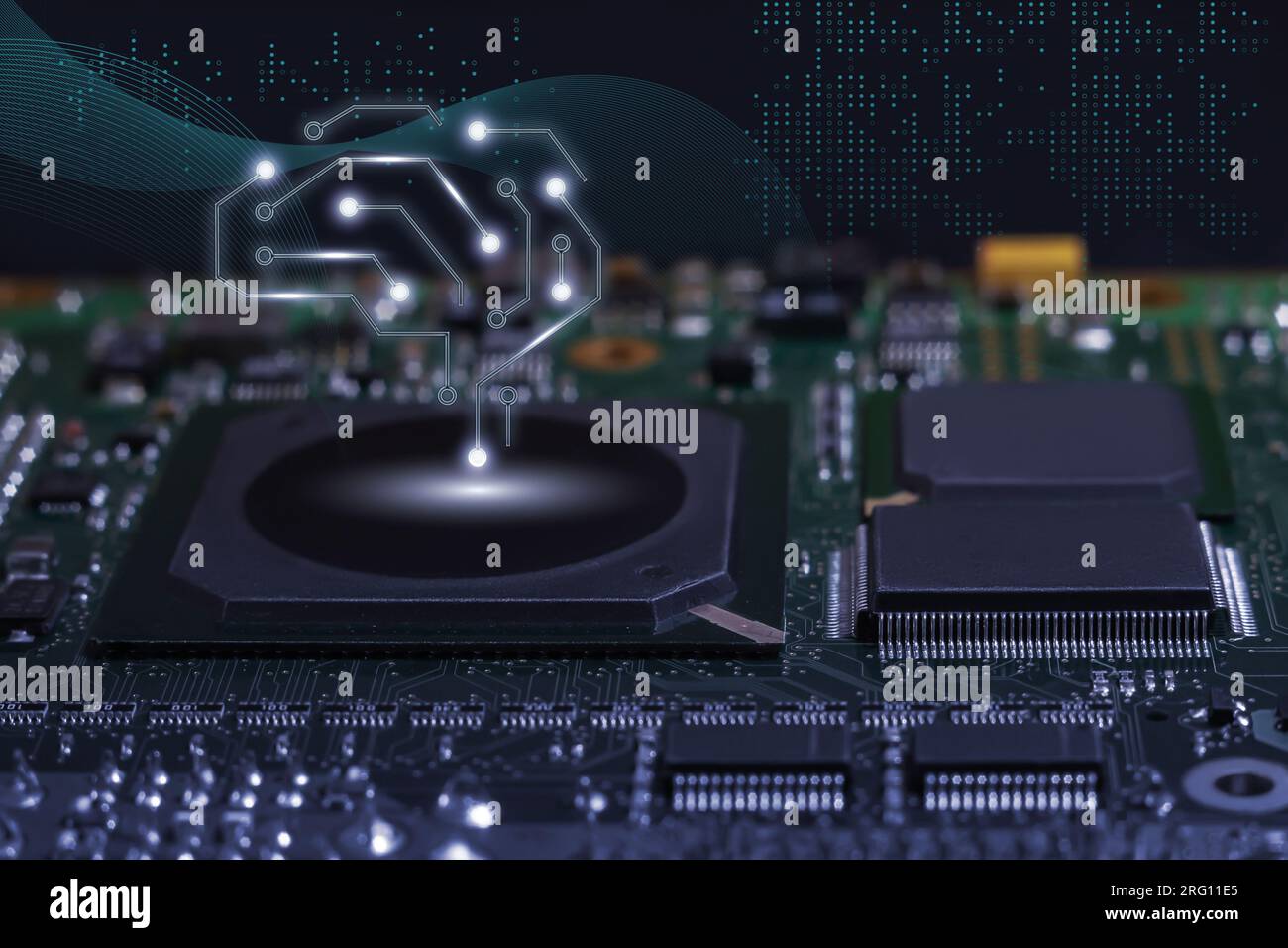Intricate Circuit Board With Computer Hardware Showcasing Complexity
