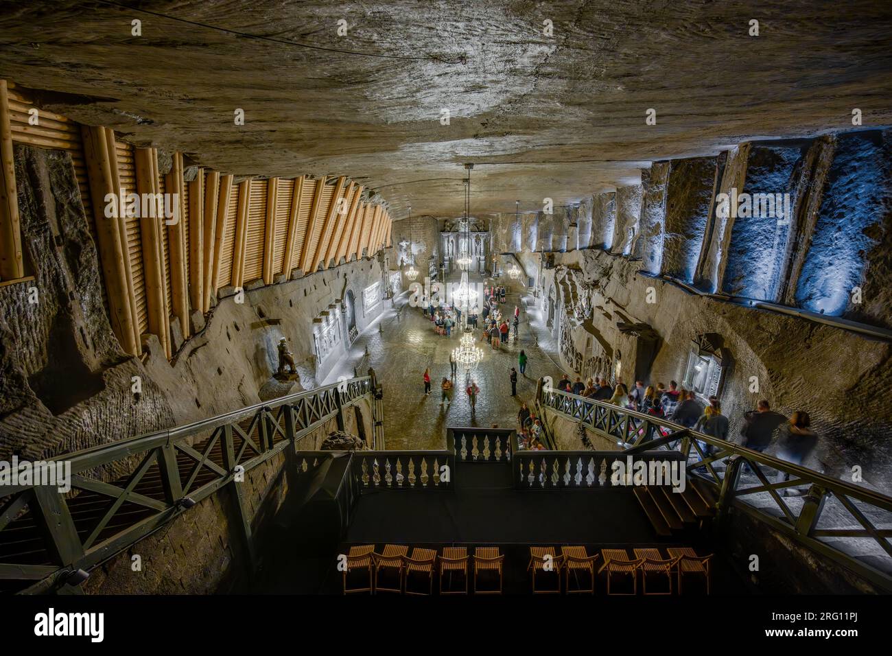WIELICZKA, POLAND - MAY 24, 2023: Underground Wieliczka Salt Mine (13th ...