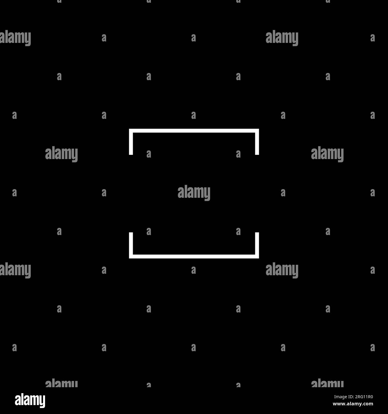 Futuristic GUI square aim, sight, HUD minimalist target, cyberpunk ...