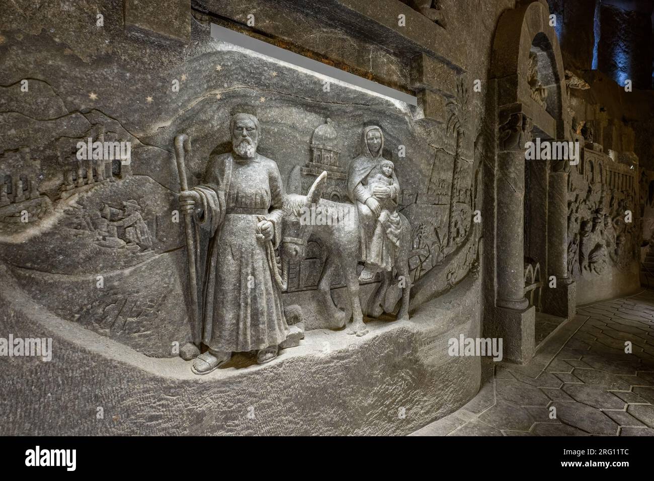 WIELICZKA, POLAND - MAY 24, 2023: Salt Statues in the Wieliczka Salt ...