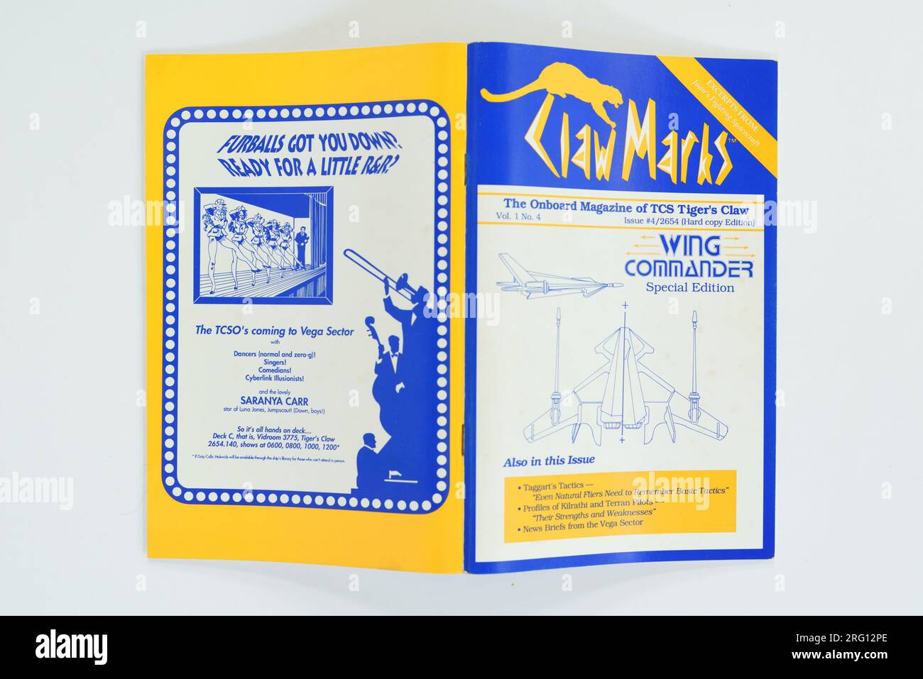 Claw Marks magazine; Wing Commander, The 3-D Space Combat Simulator ...