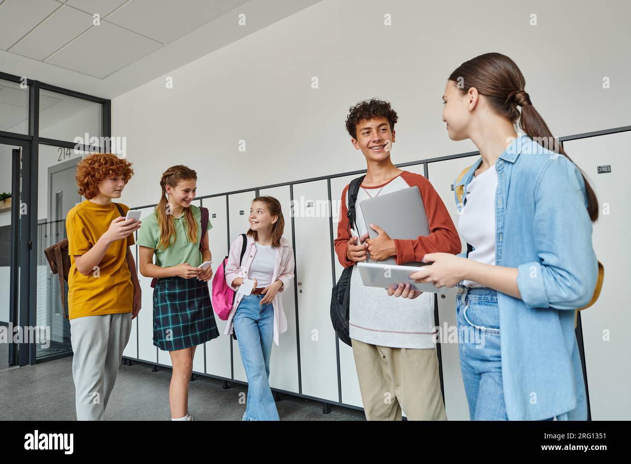 Students Talking In Hallway