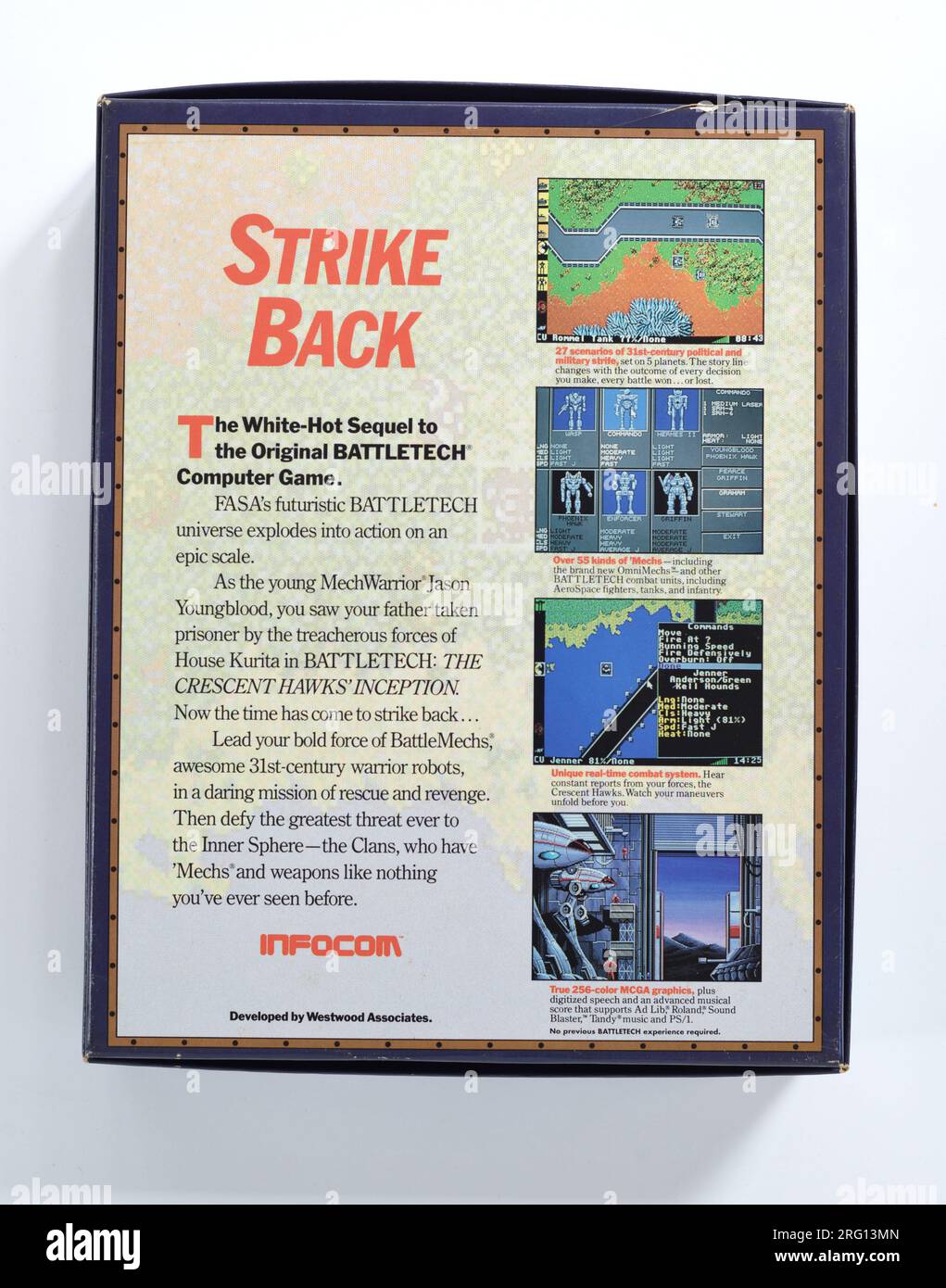 Battletech, The Crescent Hawks' Revenge PC game, back-of-box cover art ...