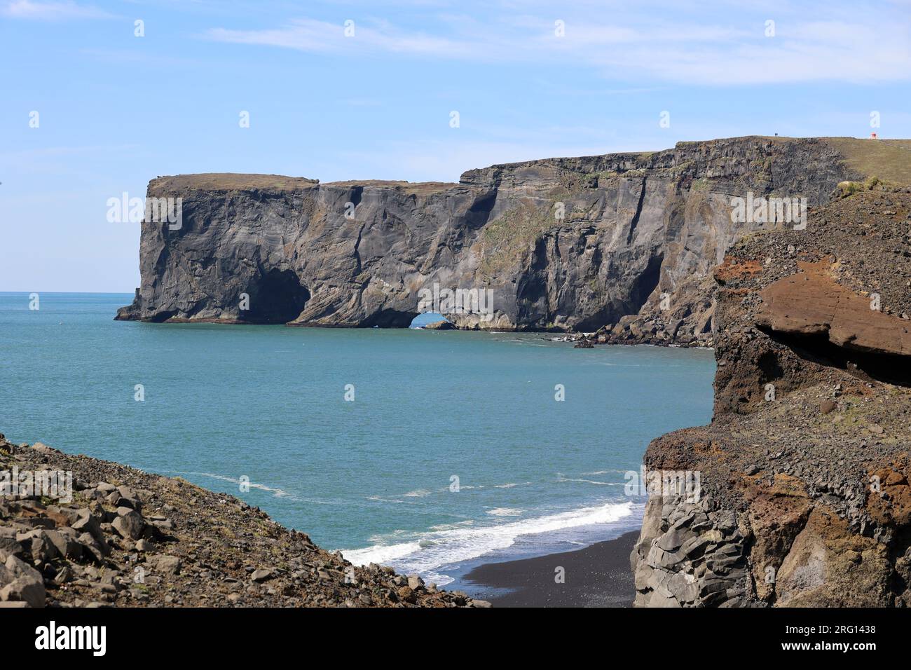 Rock gate Dyrholaey peninsula fantastic coastal landscape-Iceland Stock ...