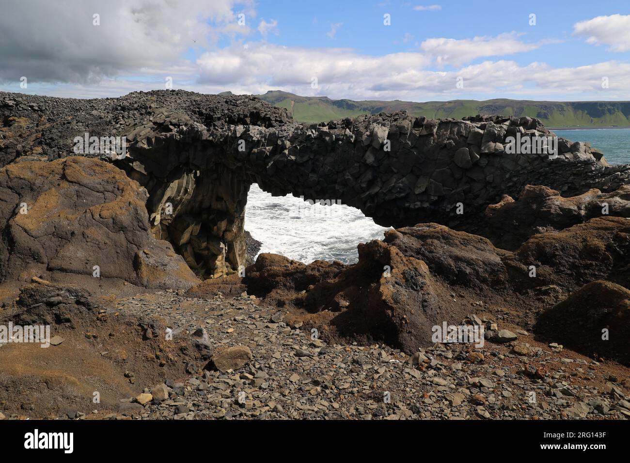 Rock gate Dyrholaey peninsula fantastic coastal landscape-Iceland Stock ...