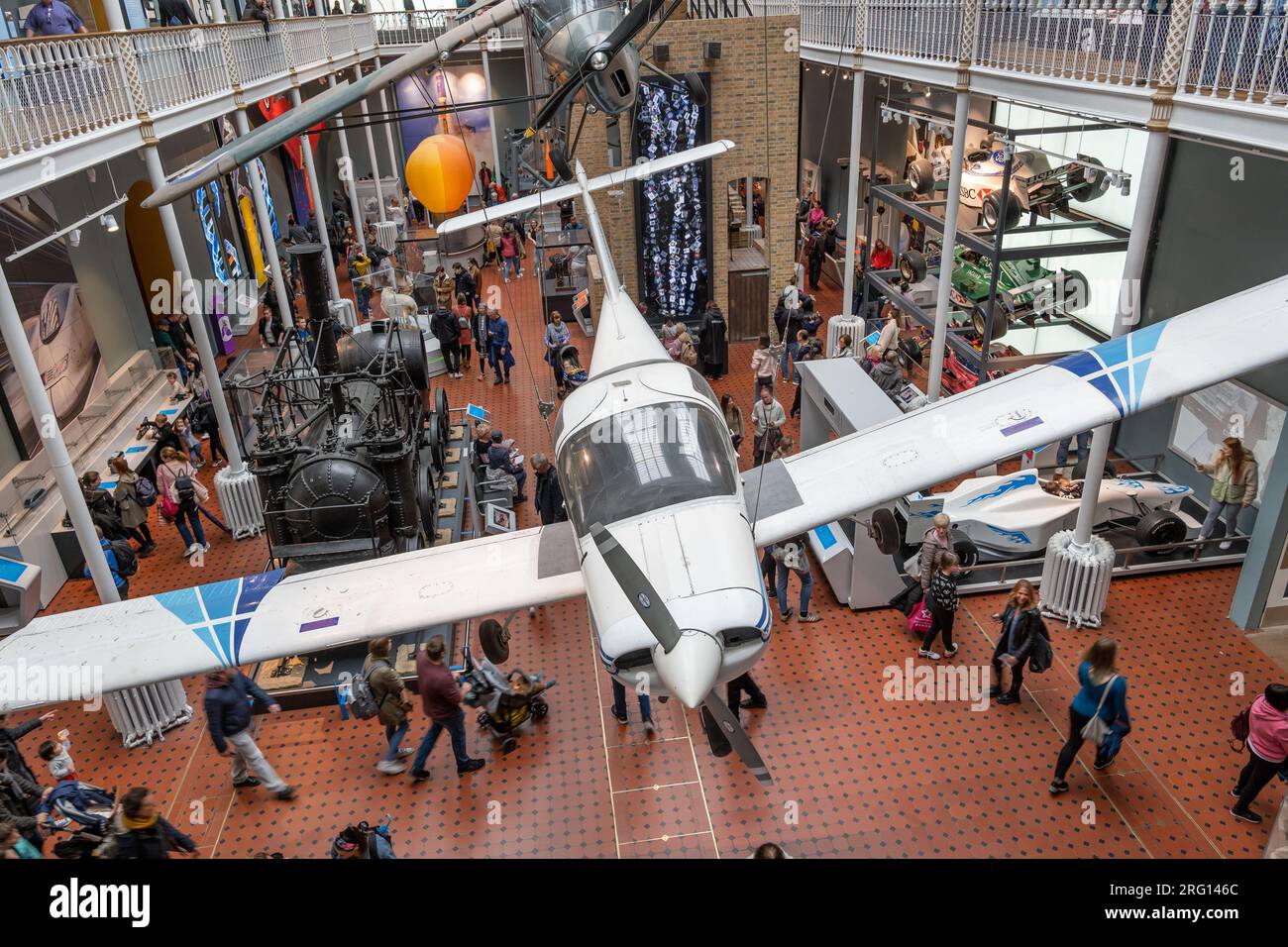 Gallery with aircrafts in the National Museum of Scotland in Edinburgh ...