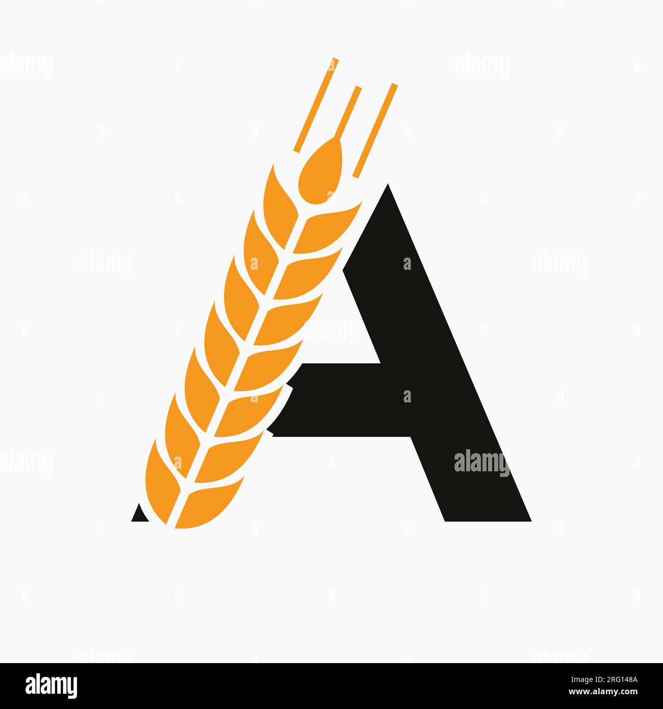 Letter A Wheat Logo For Agriculture Symbol Vector Template Stock Vector ...