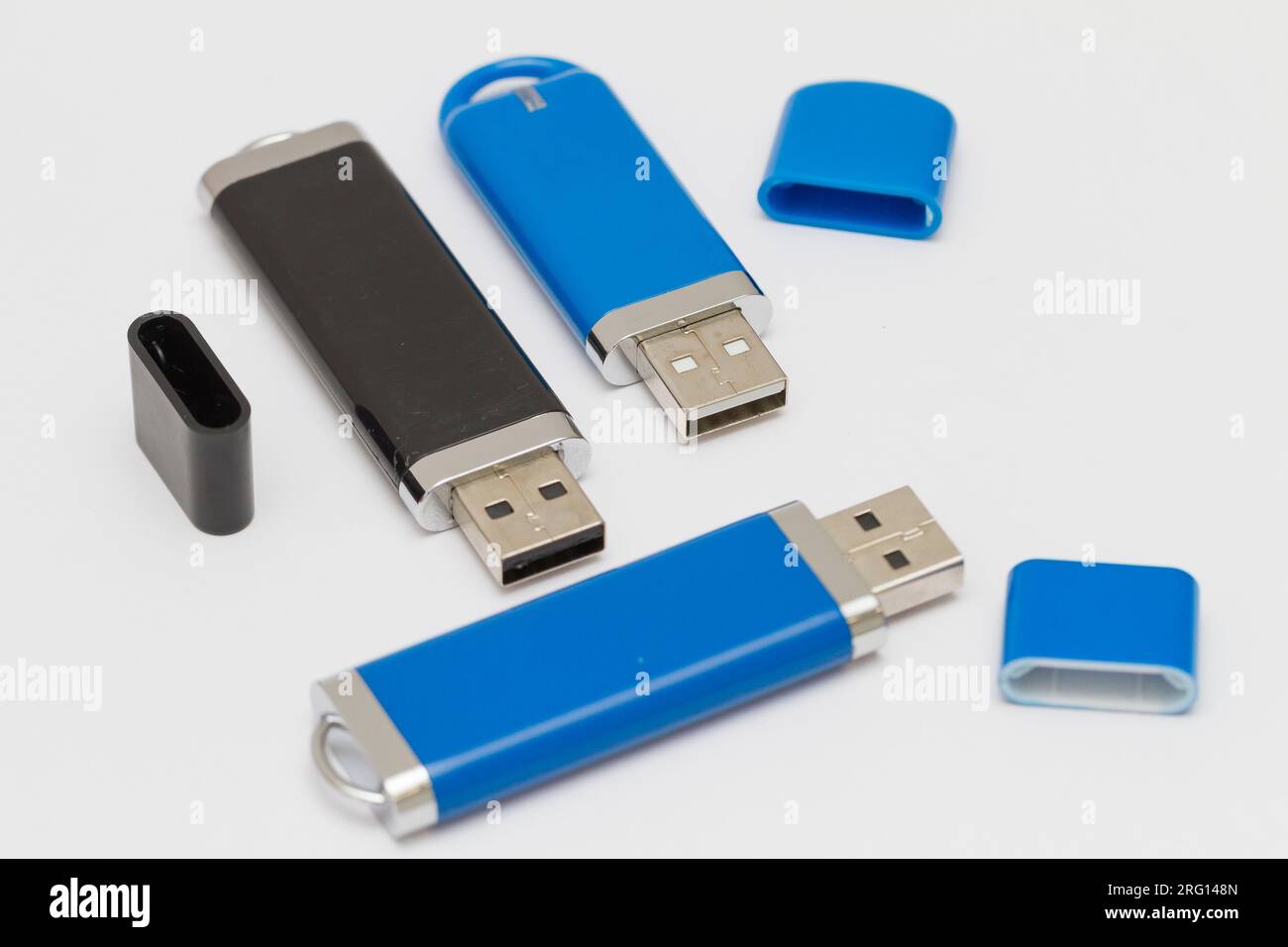 Macro shot of USB pen drive resting on a studio background Stock Photo ...