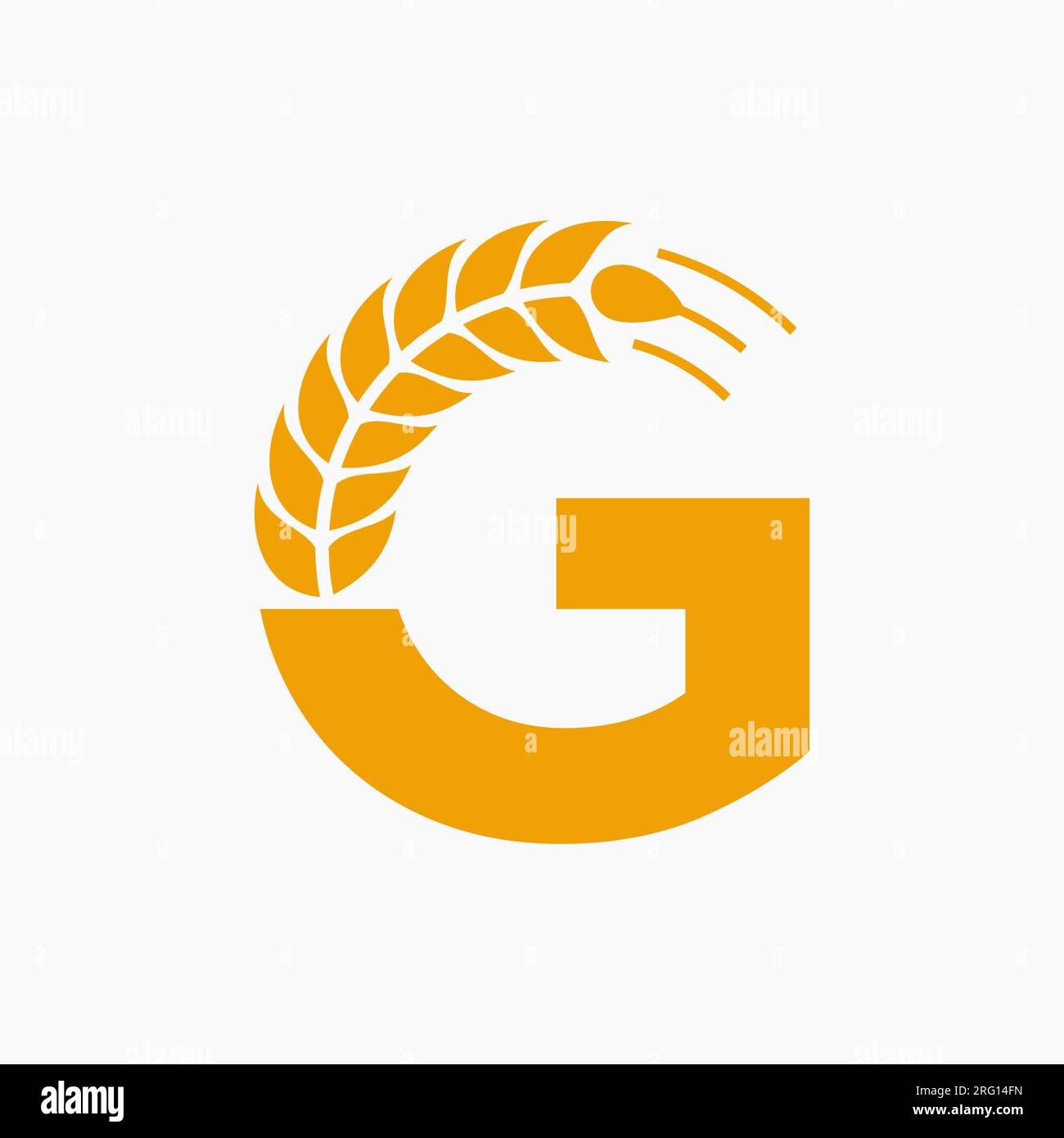 Letter G Wheat Logo For Agriculture Symbol Vector Template Stock Vector ...