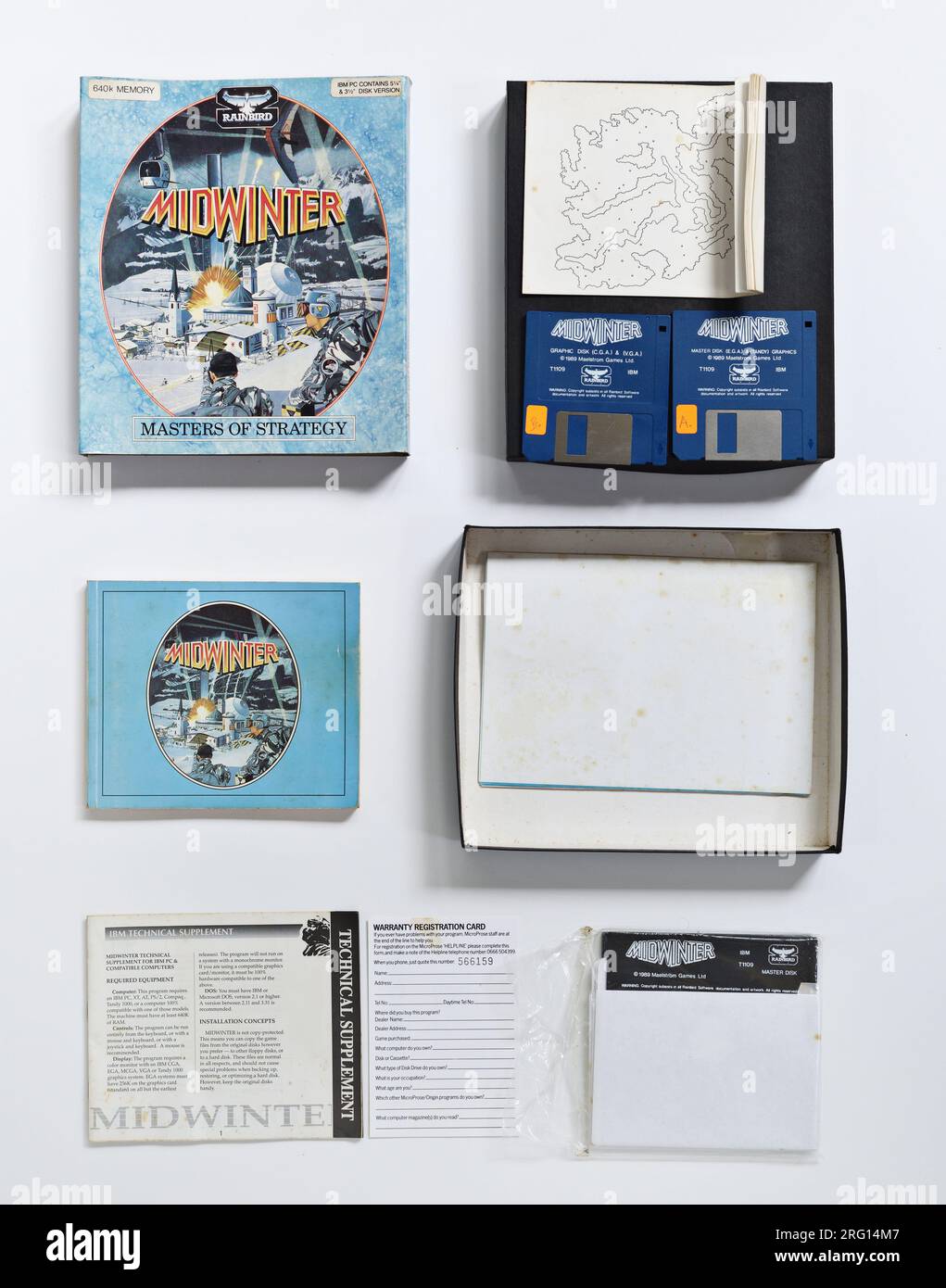 Midwinter Masters of Strategy computer game by Rainbird, box art, front ...