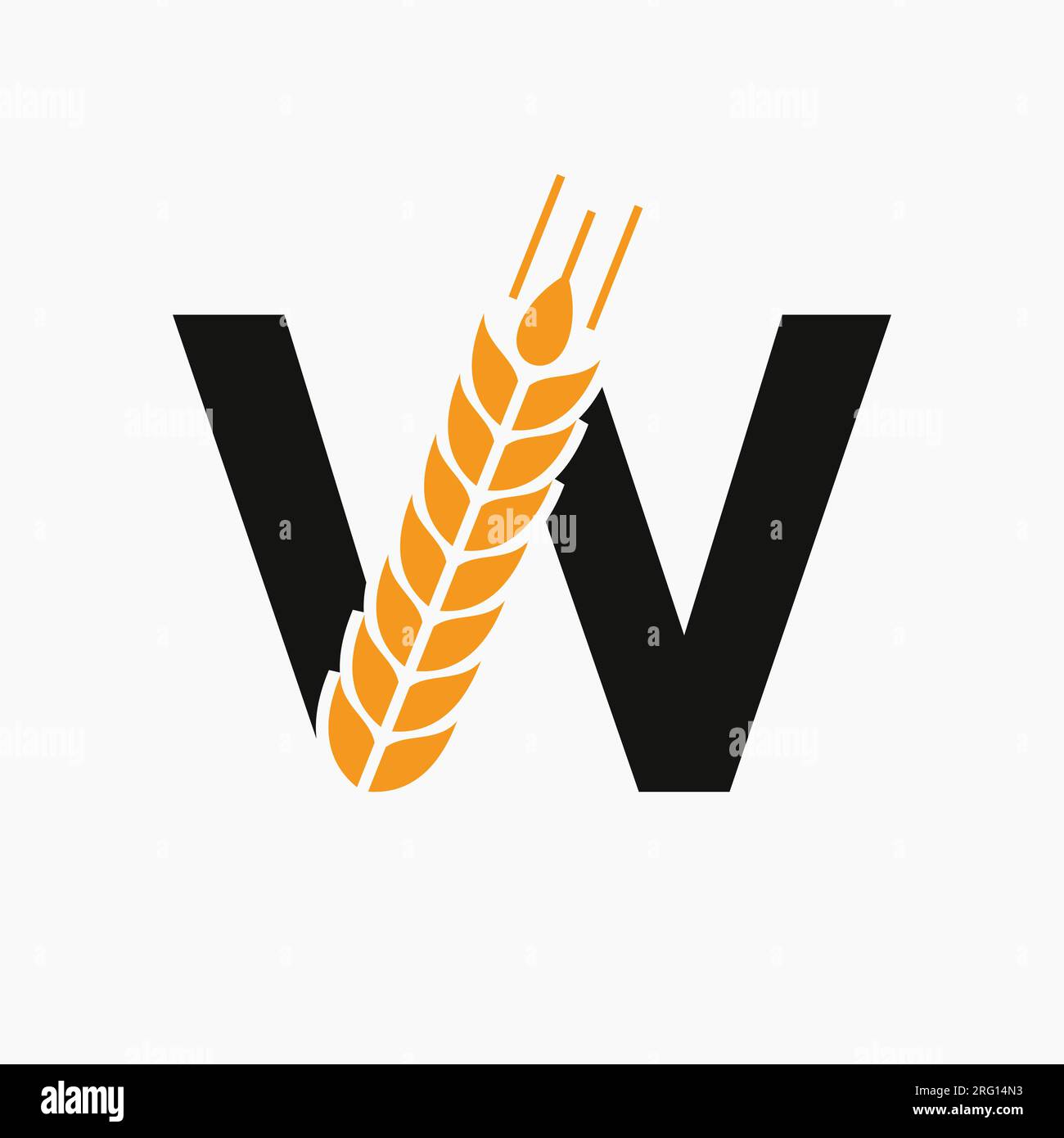 Letter W Wheat Logo For Agriculture Symbol Vector Template Stock Vector ...