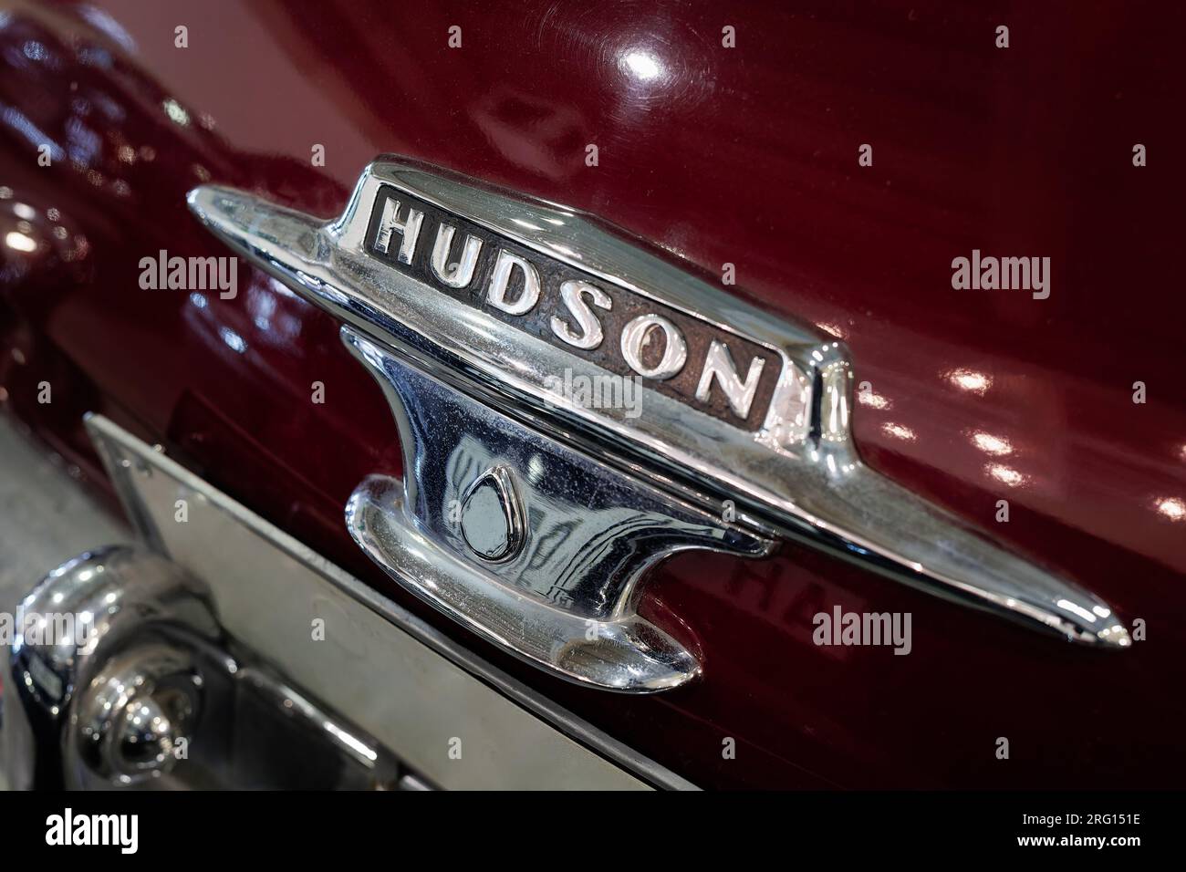 Rear Symbol of the Hudson Hornet Vintage American Car, Classic Cars ...