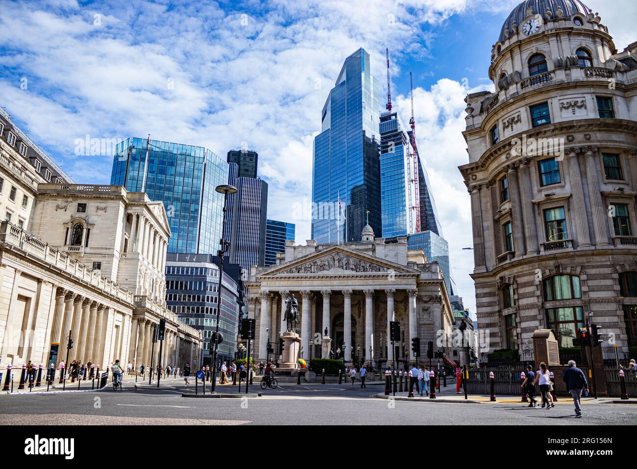 The Bank of England and skyline, City of London, United Kingdom Stock ...