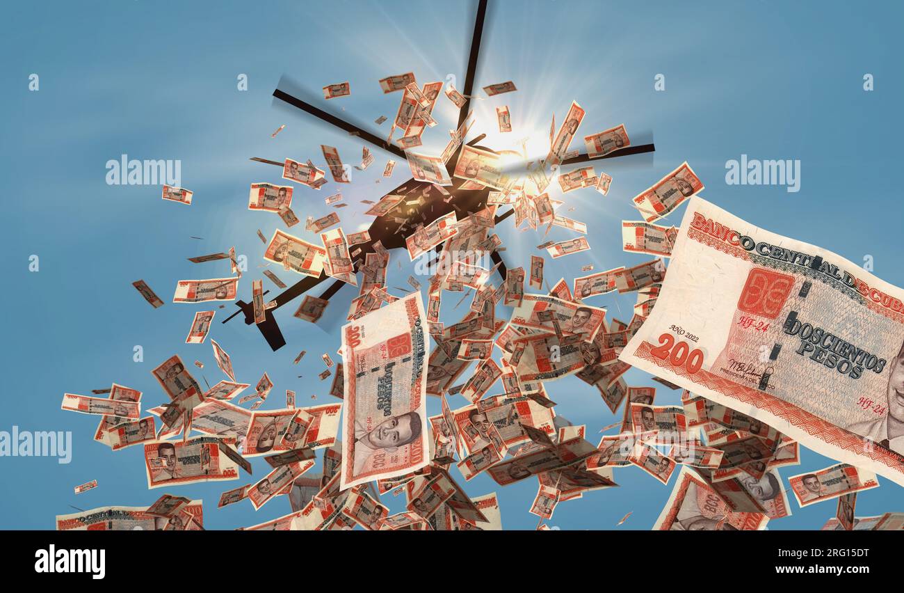 Cuba peso money banknotes helicopter hi-res stock photography and ...