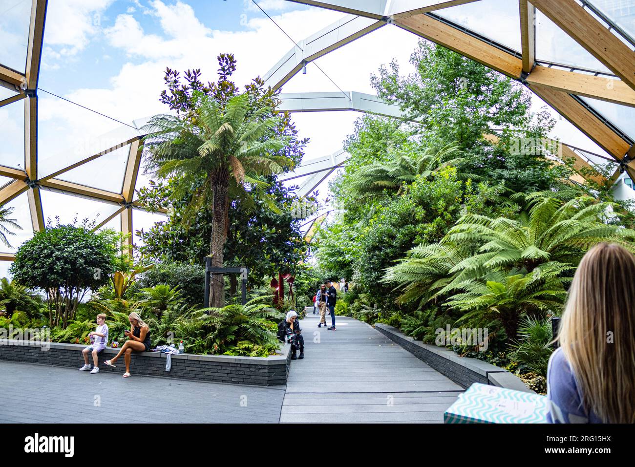 Crossrail Place Roof Garden, Canary Wharf, London, United Kingdom Stock ...