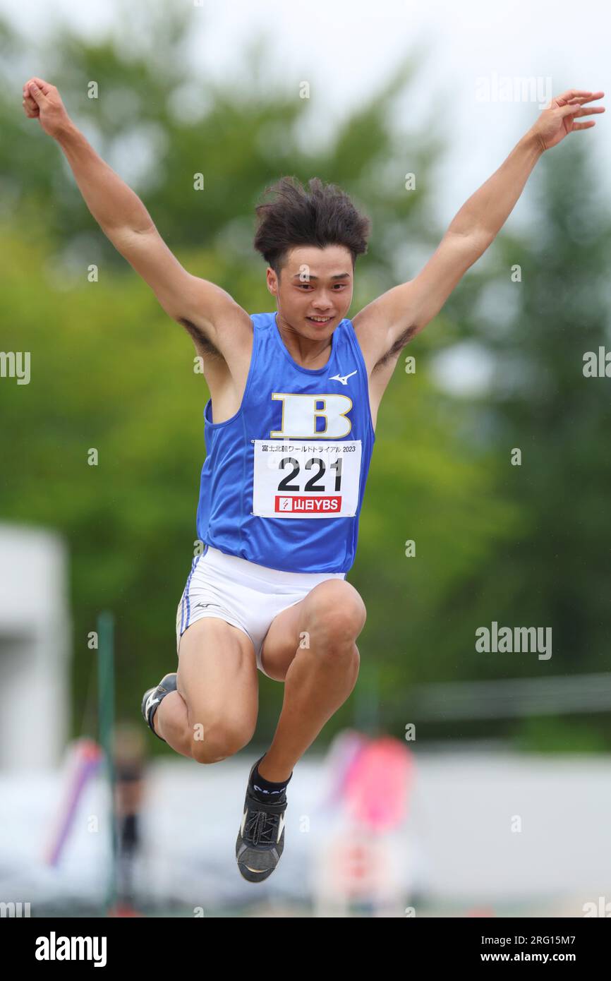 Yamanashi, Japan. 6th Aug, 2023. Fuji Hokuroku Men's Long Jump at Mt ...