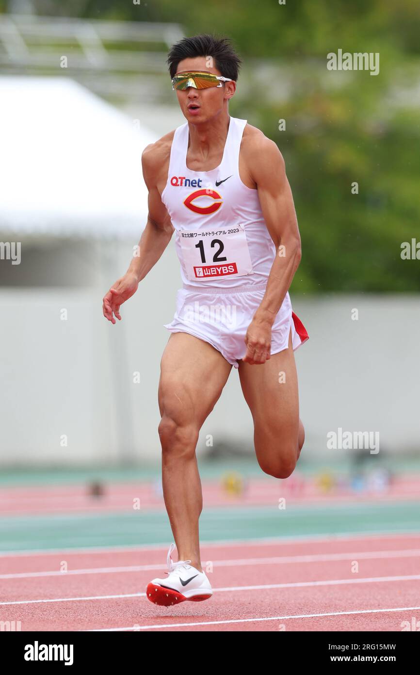 Yamanashi, Japan. 6th Aug, 2023. Fuji Hokuroku Men's 100m Heat at Mt ...