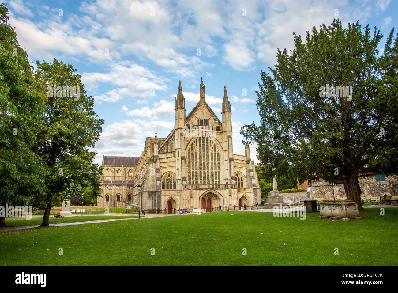 Winchester cathedral in the Hampshire city of Winchester England UK ...