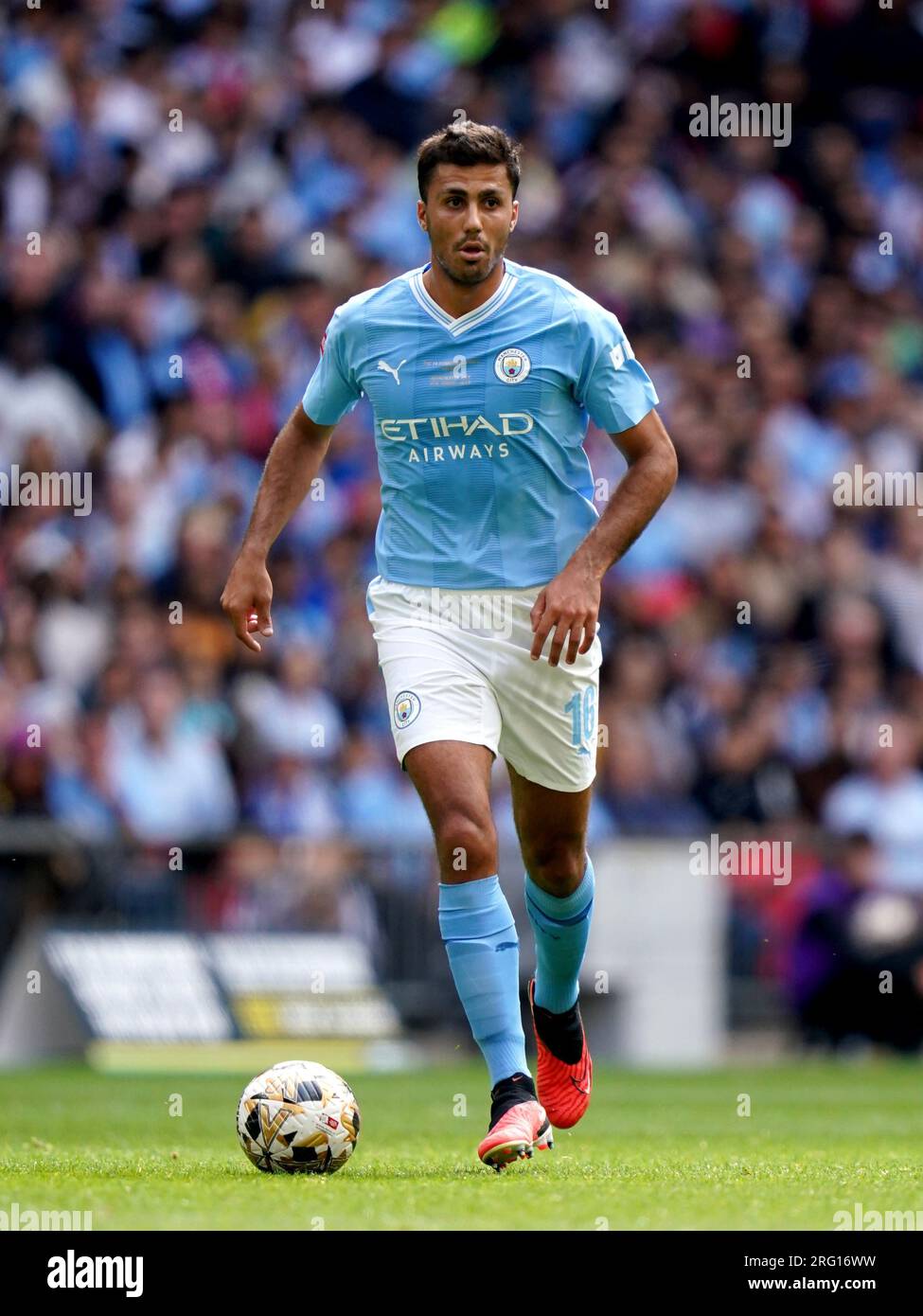 Manchester City's Rodri during the FA Community Shield match at Wembley ...