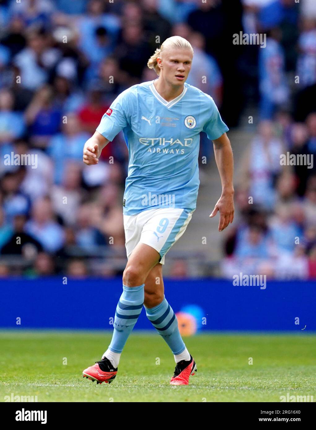 Manchester City's Erling Haaland during the FA Community Shield match ...