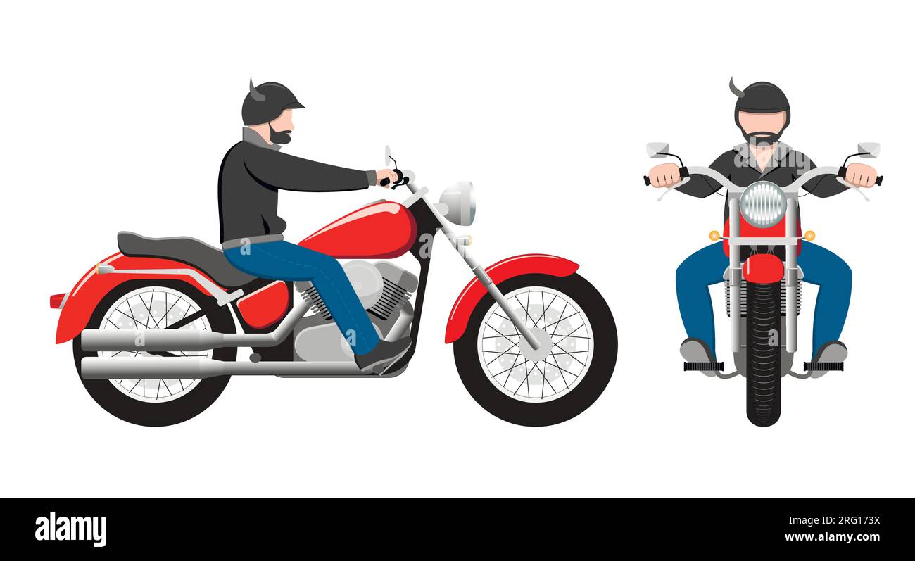 Guy riding motorcycle on Cut Out Stock Images & Pictures - Alamy
