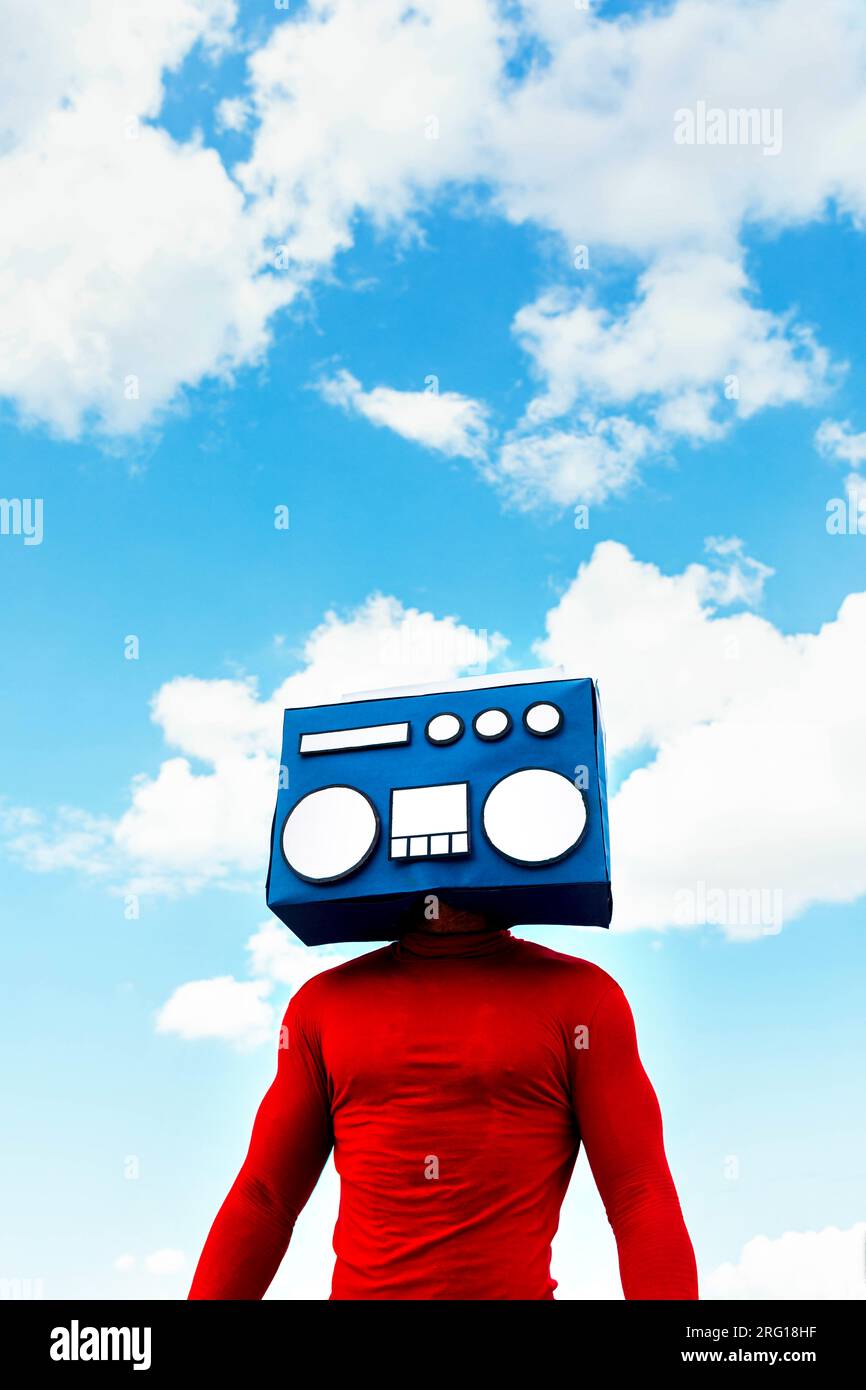 Cartoon Boombox Face