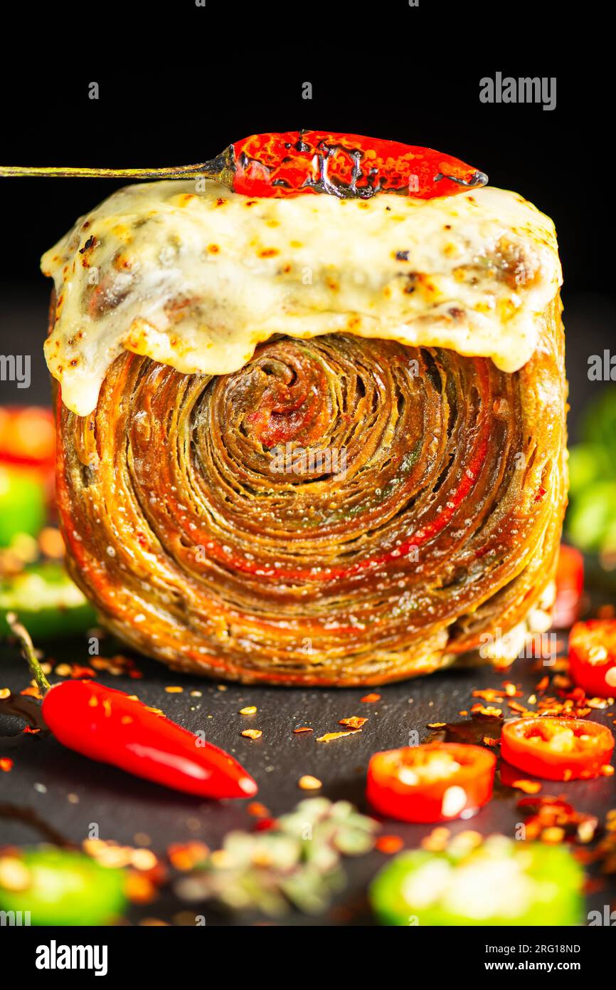 Homemade Tri-colour croissant with Jalapeno, birds eye and cayenne ...