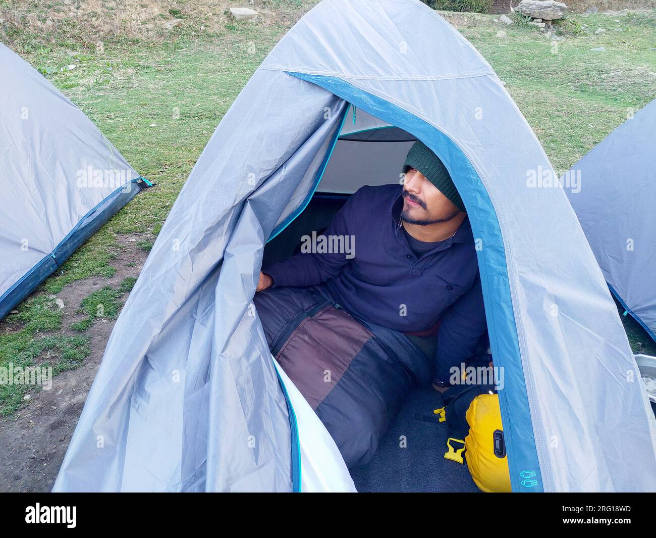 October 14th 2022, Uttarakhand India. Enchanting camping in Nag Tibba ...