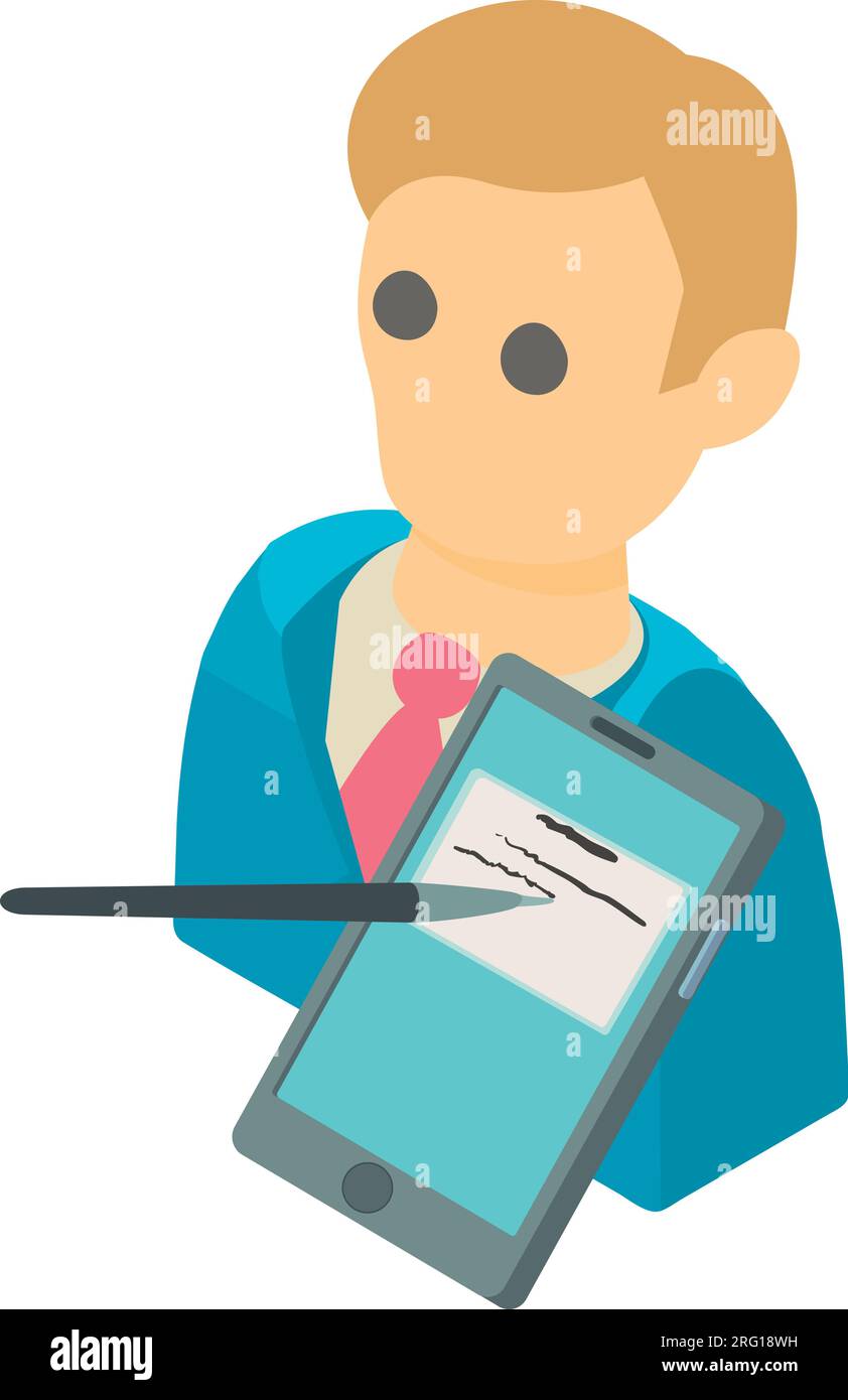 Candidate program icon isometric vector. Election candidate and ...