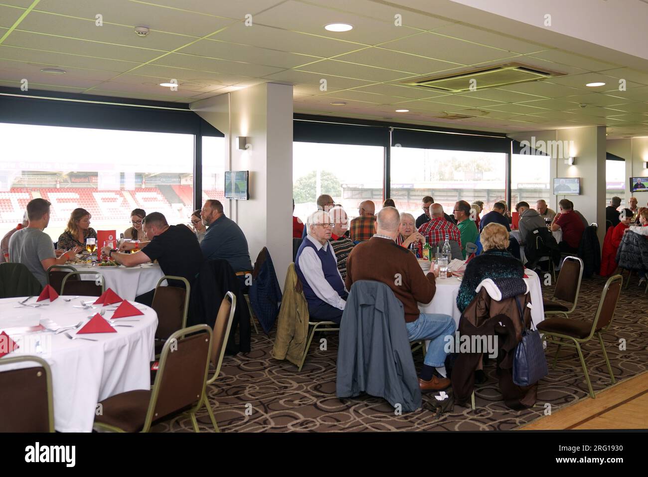 General view of the Aggborough Suite at Aggborough Stadium, home of ...