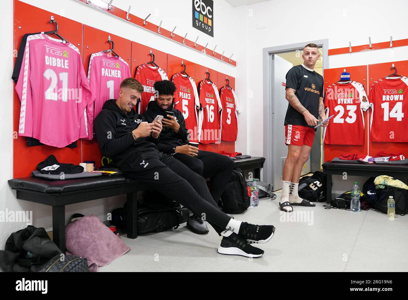 Kidderminster Harriers' Tom Palmer (left) and Nat Knight-Percival in ...