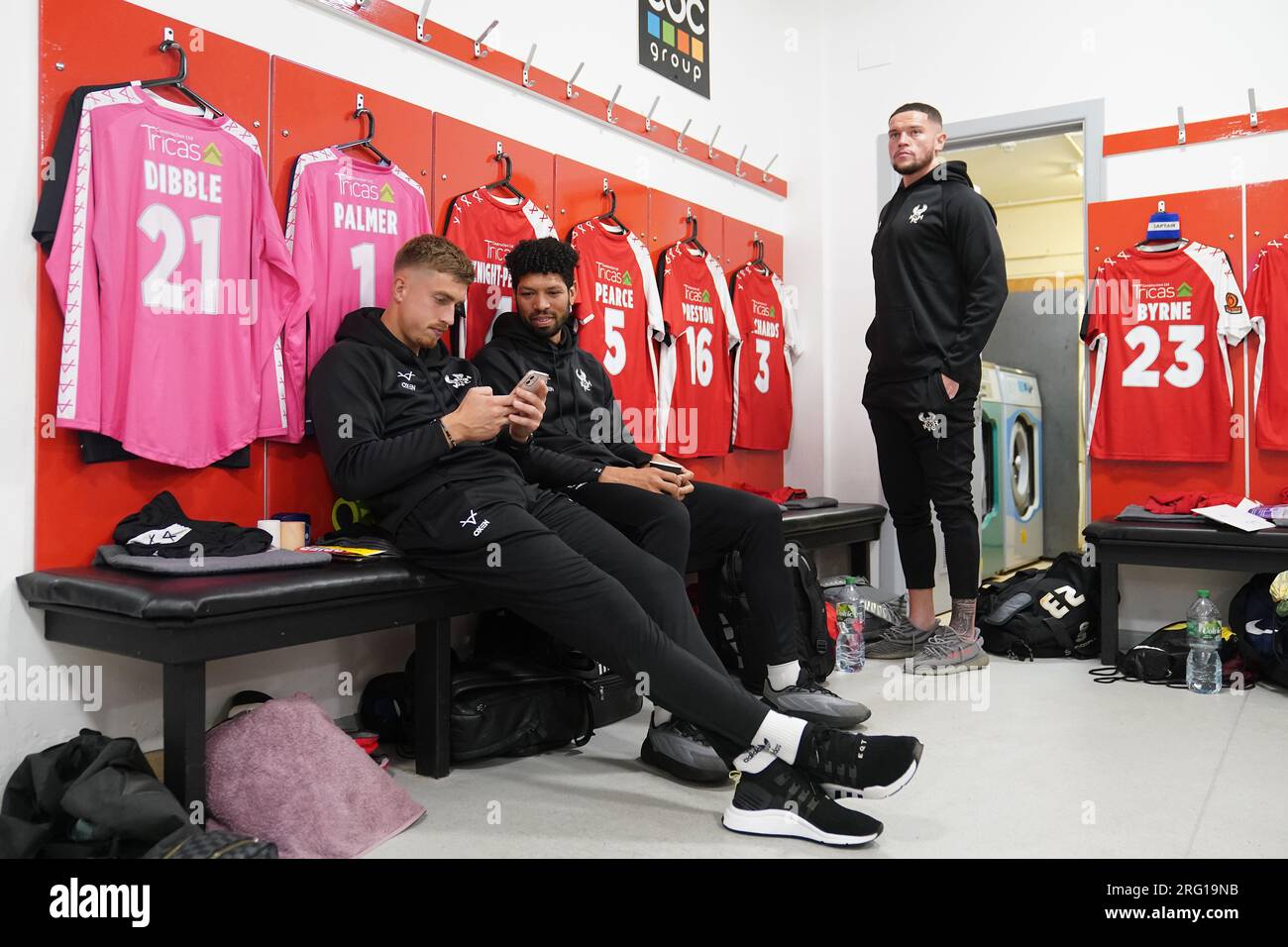 Kidderminster Harriers' Tom Palmer (left) and Nat Knight-Percival in ...