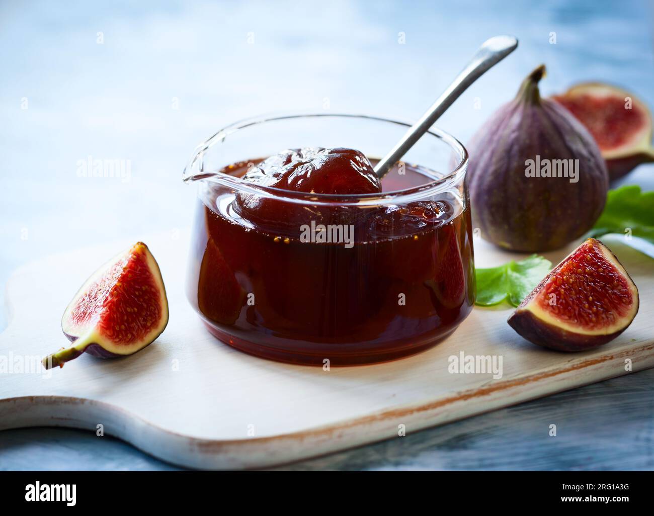 fig jam in a jar Stock Photo - Alamy