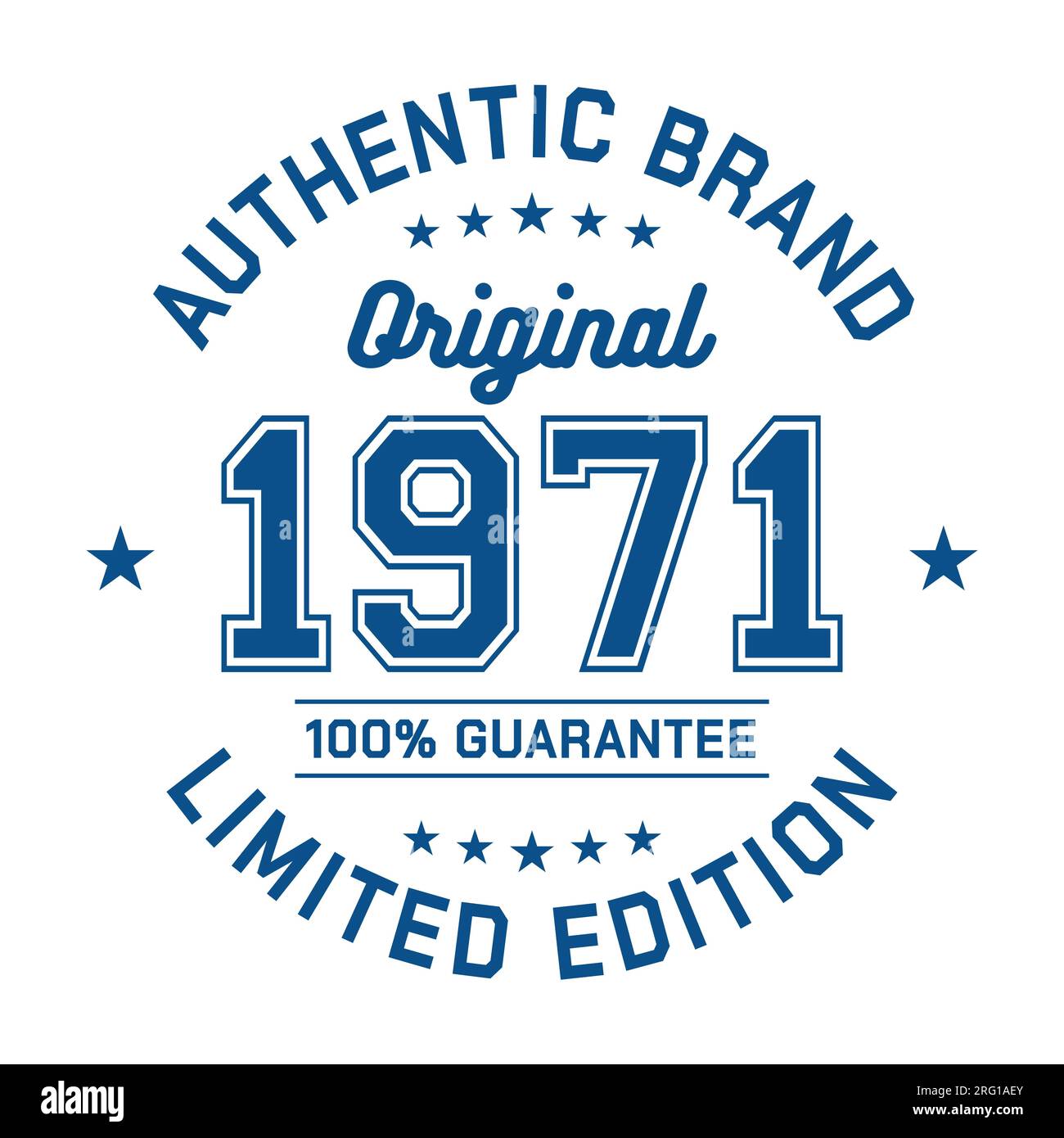 1971 Authentic brand. Apparel fashion design. Graphic design for t ...