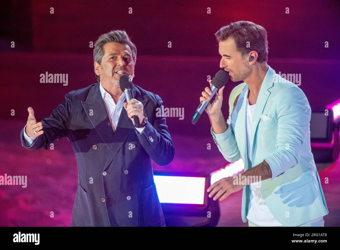 left to right Thomas ANDERS, singer, musician, pop singer, Florian ...