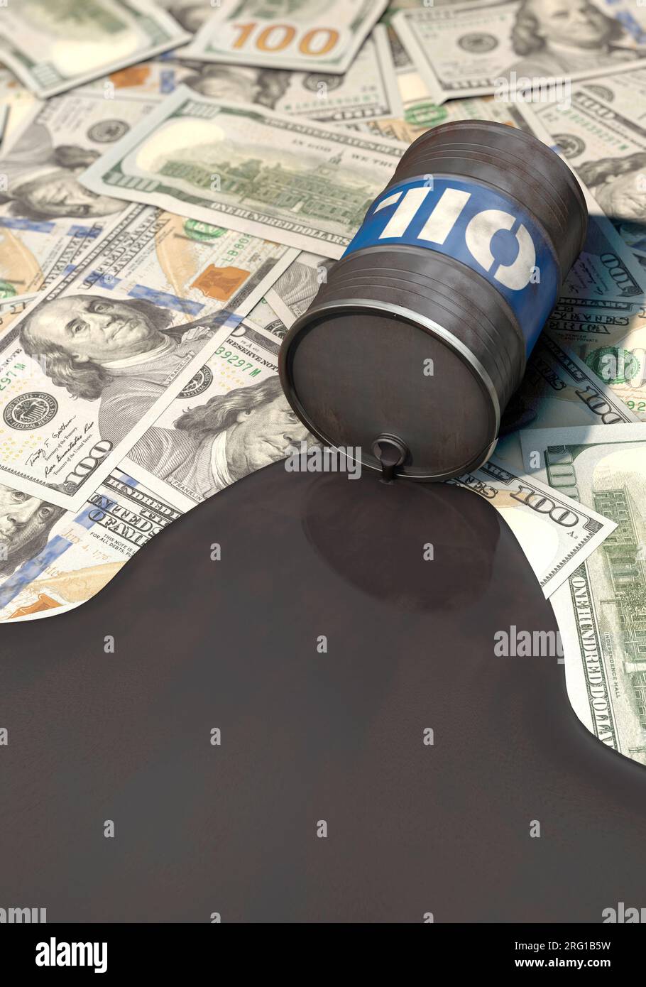 Dollar bills price oil hi-res stock photography and images - Alamy